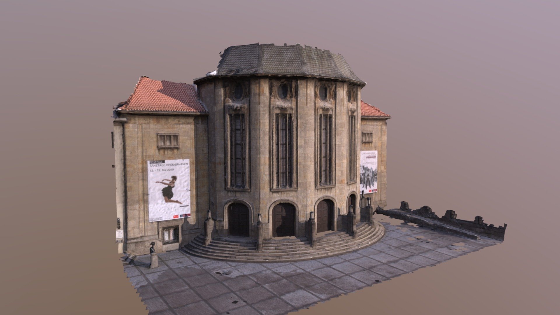Stadttheater Bremerhaven - Download Free 3D model by Luca Junge (@LucaJunge) [08c65ba] - Sketchfab
