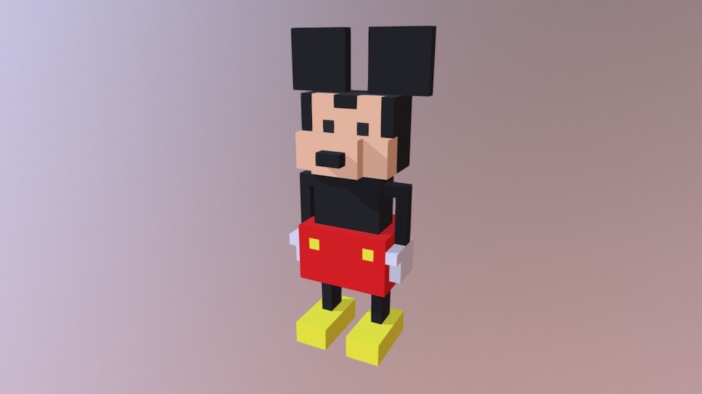 Voxel Mickey Mouse - 3D model by Guillermo Willy Moral (@willymoral ...
