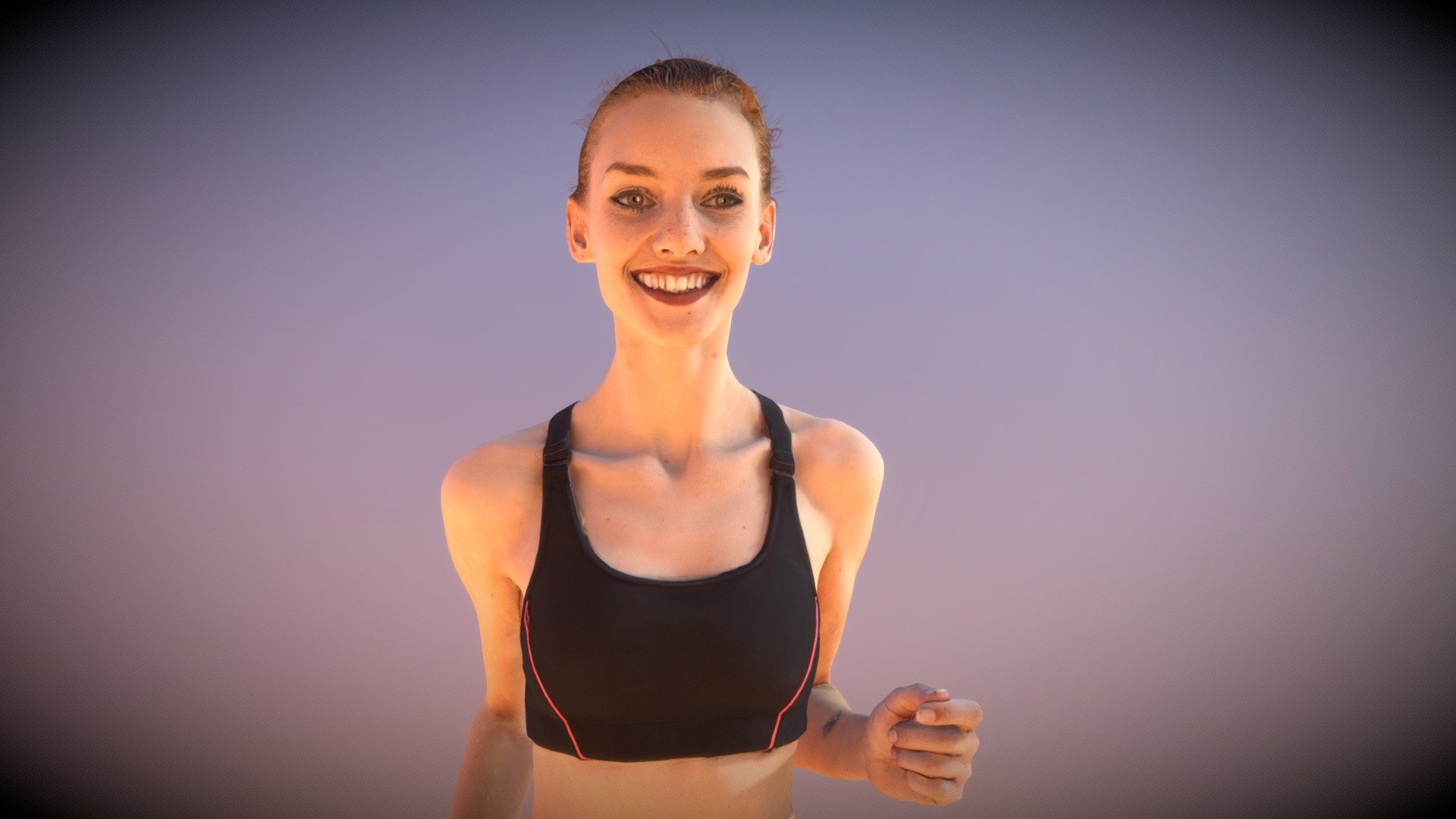 Beauty Sports Woman Running Jogging Leggins - Buy Royalty Free 3D model ...
