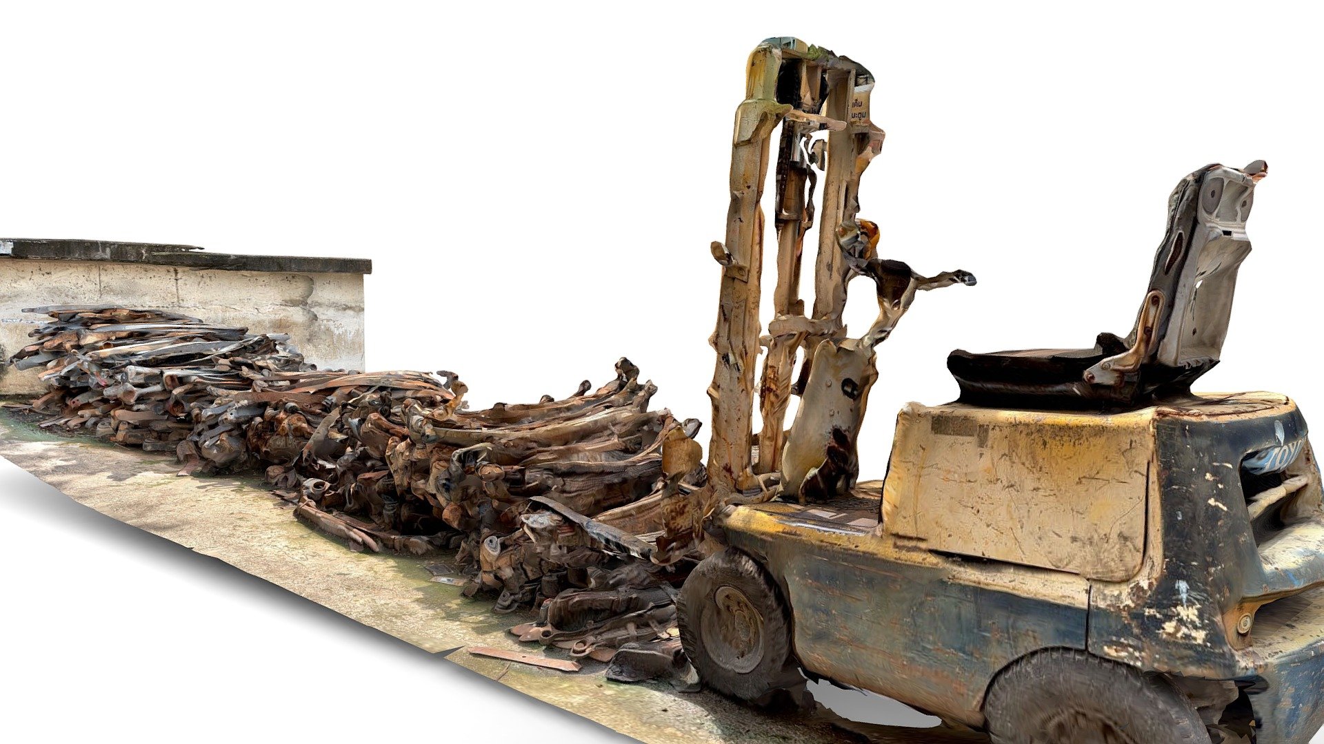 Metal Scrapyard with Forklift (Scaniverse LIDAR) - Download Free 3D ...