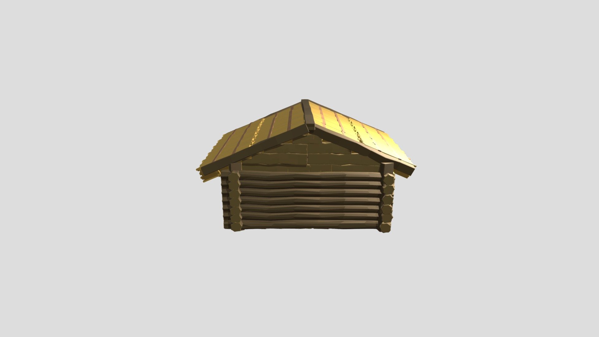 Simple wooden house - 3D model by Galonidas [08ce1bd] - Sketchfab