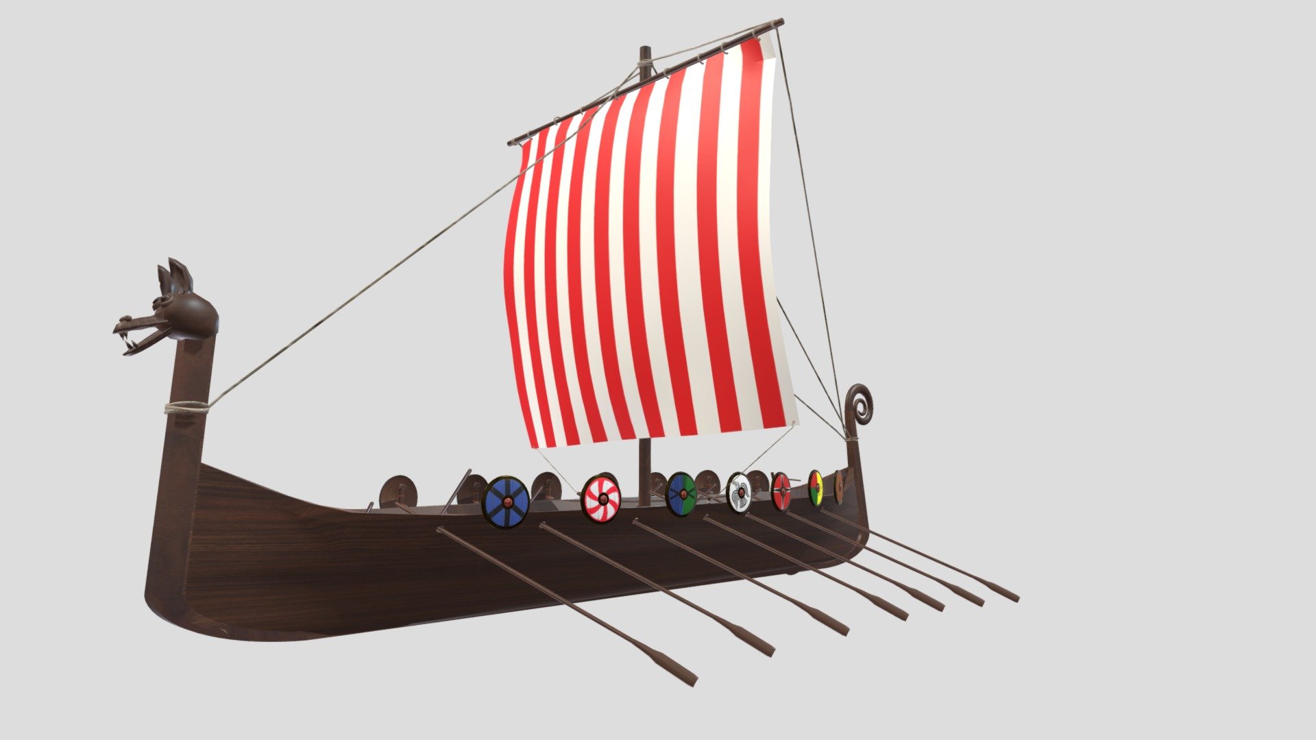 Vikingship - 3D model by rodriquecoppens [08d01fc] - Sketchfab