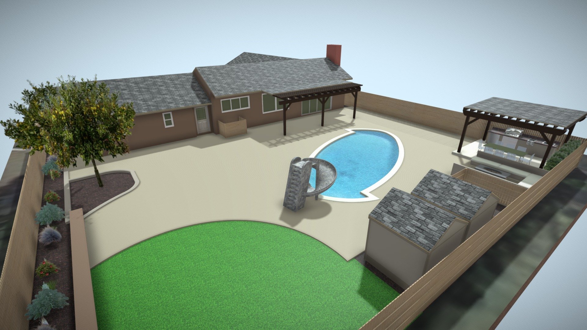 10855 Darby - Proposed Hardscape - Download Free 3D model by M Design ...