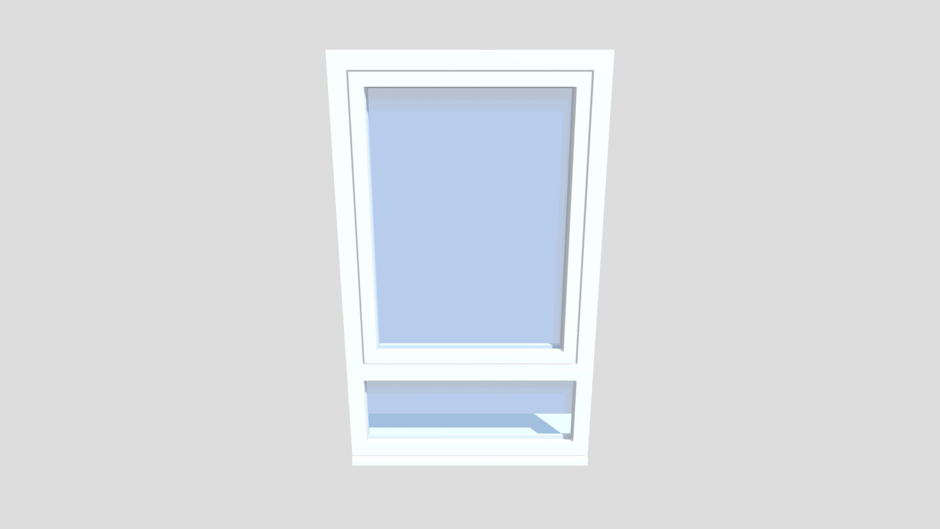 Flush T&T Window - Top Hung Over Fixed Bottom - 3D model by bimstore ...