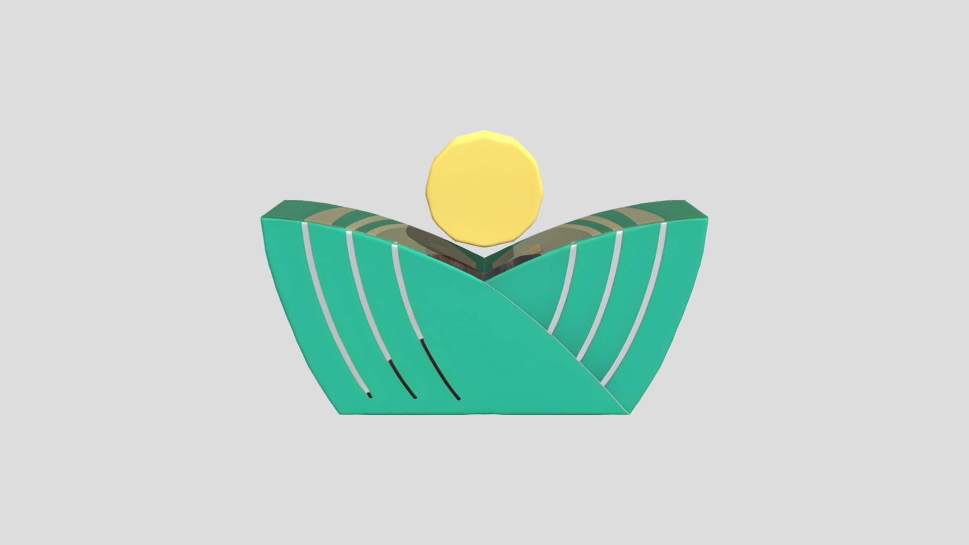 Stylized landscape with sun - 3D model by mis6 [08d6259] - Sketchfab