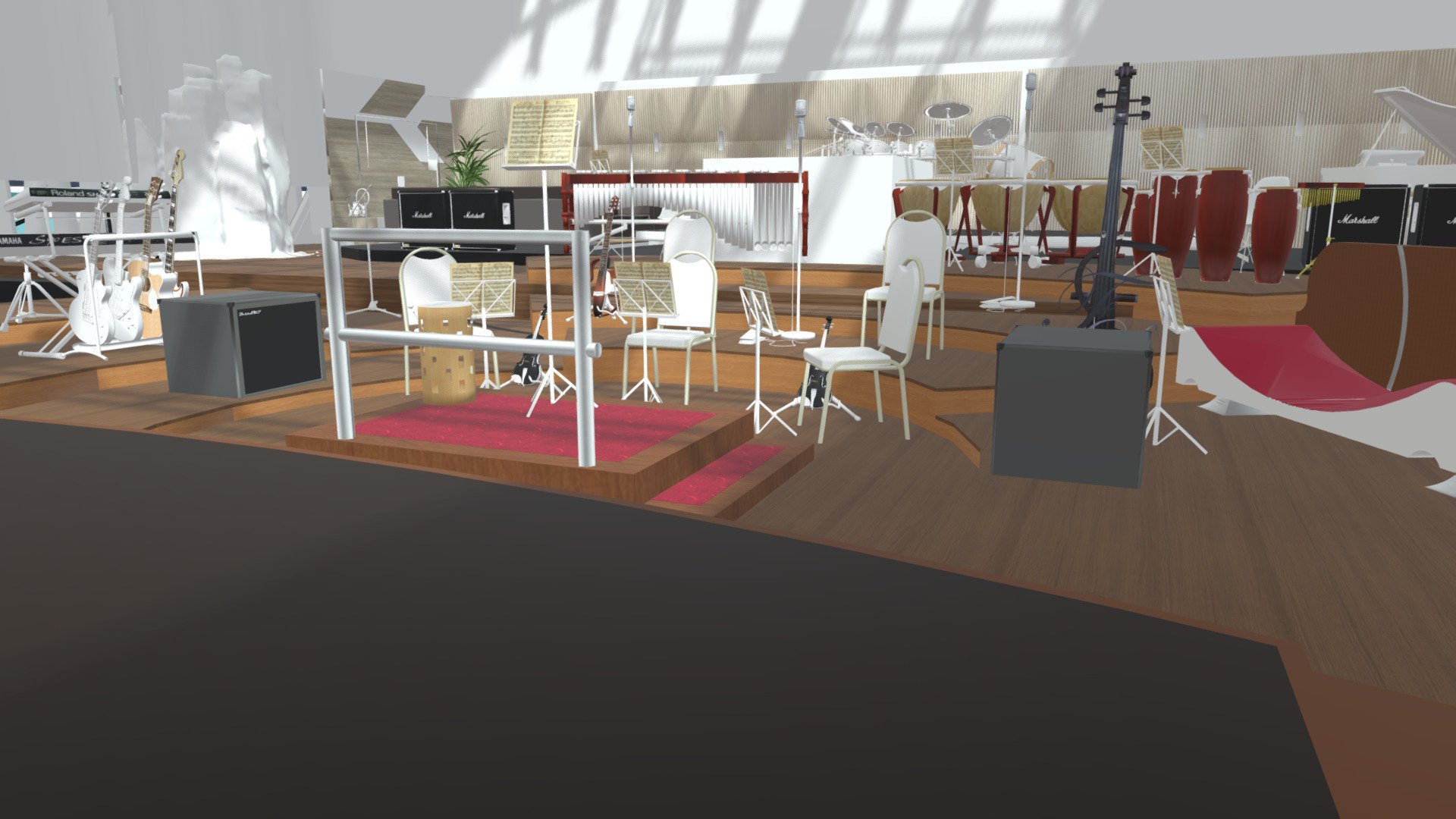 My new orchestra stage (PBR) - Download Free 3D model by AGUNG ...