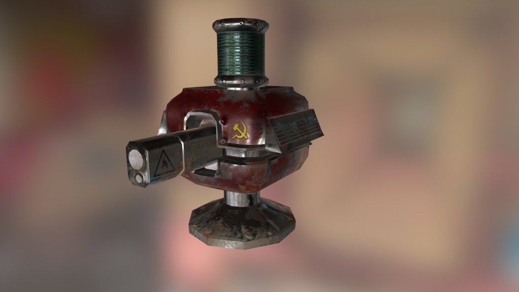 Lowpoly Sentry Gun - 3D model by Bethany Fish (@bethanyfish) [08ddad2 ...