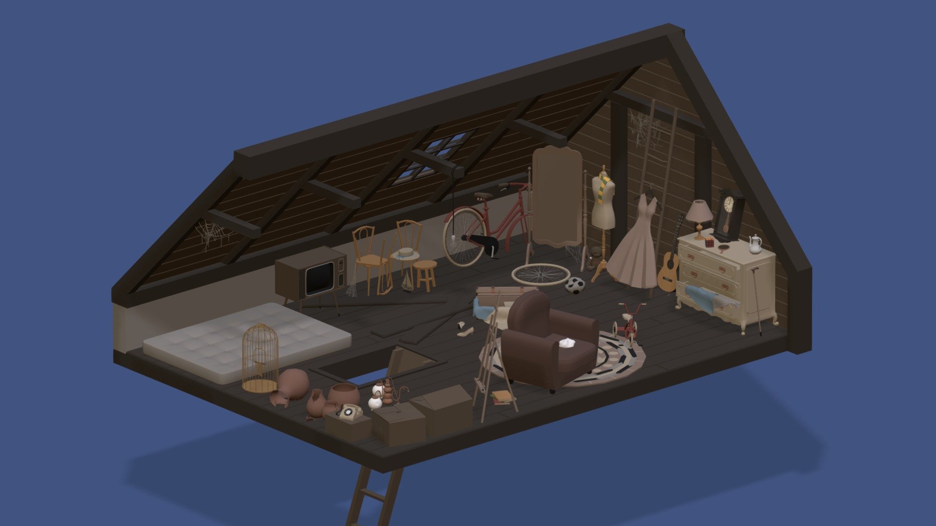 Attic - Buy Royalty Free 3D model by ApprenticeRaccoon [08df71b ...