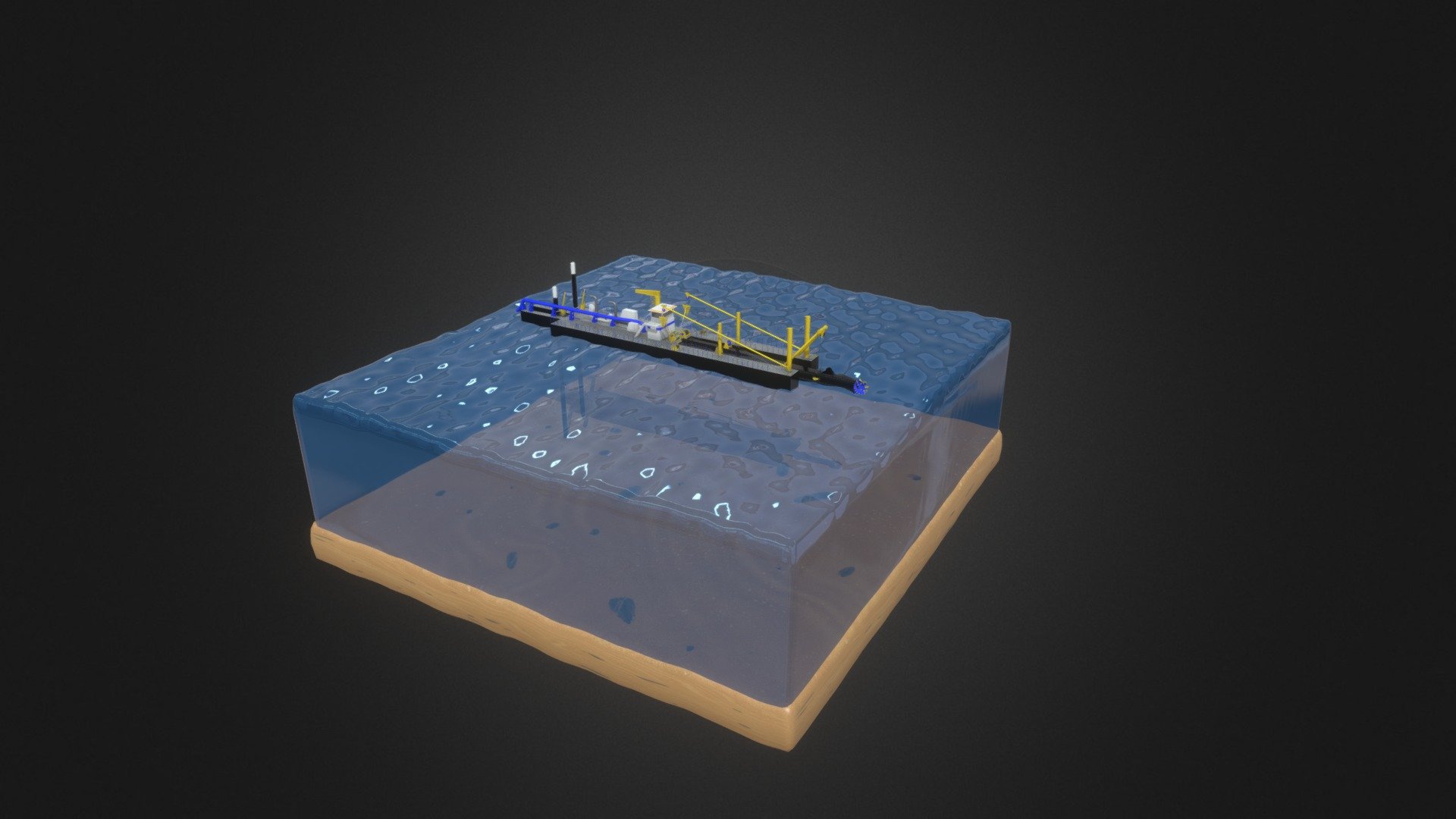 Dredger - 3D model by PORTCOAST (@Portcoast1) [08e23f9] - Sketchfab