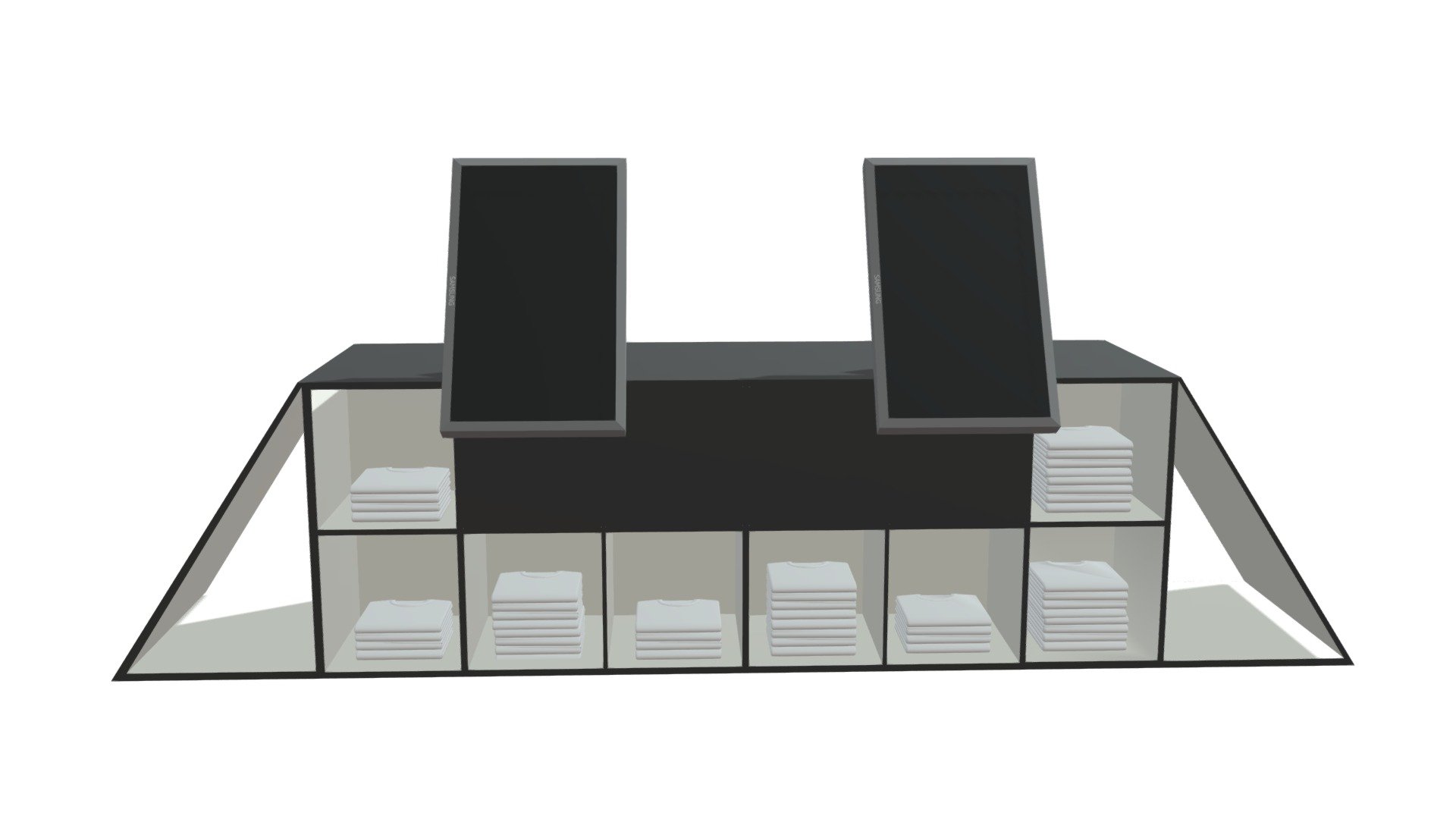 Corner Double Screen - 3D model by jeremyR [08e3974] - Sketchfab