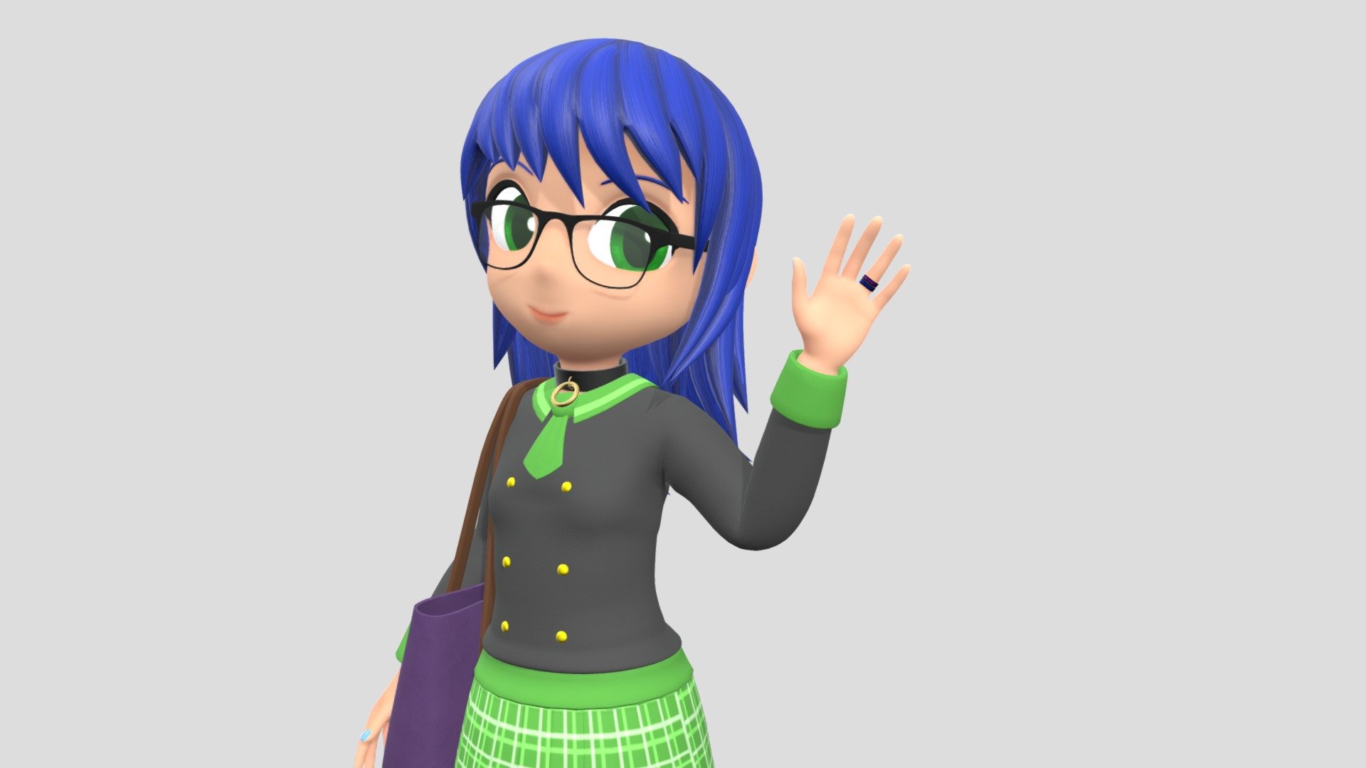 Seifuku Jenny - 3D model by AlonWoof [08e3e56] - Sketchfab