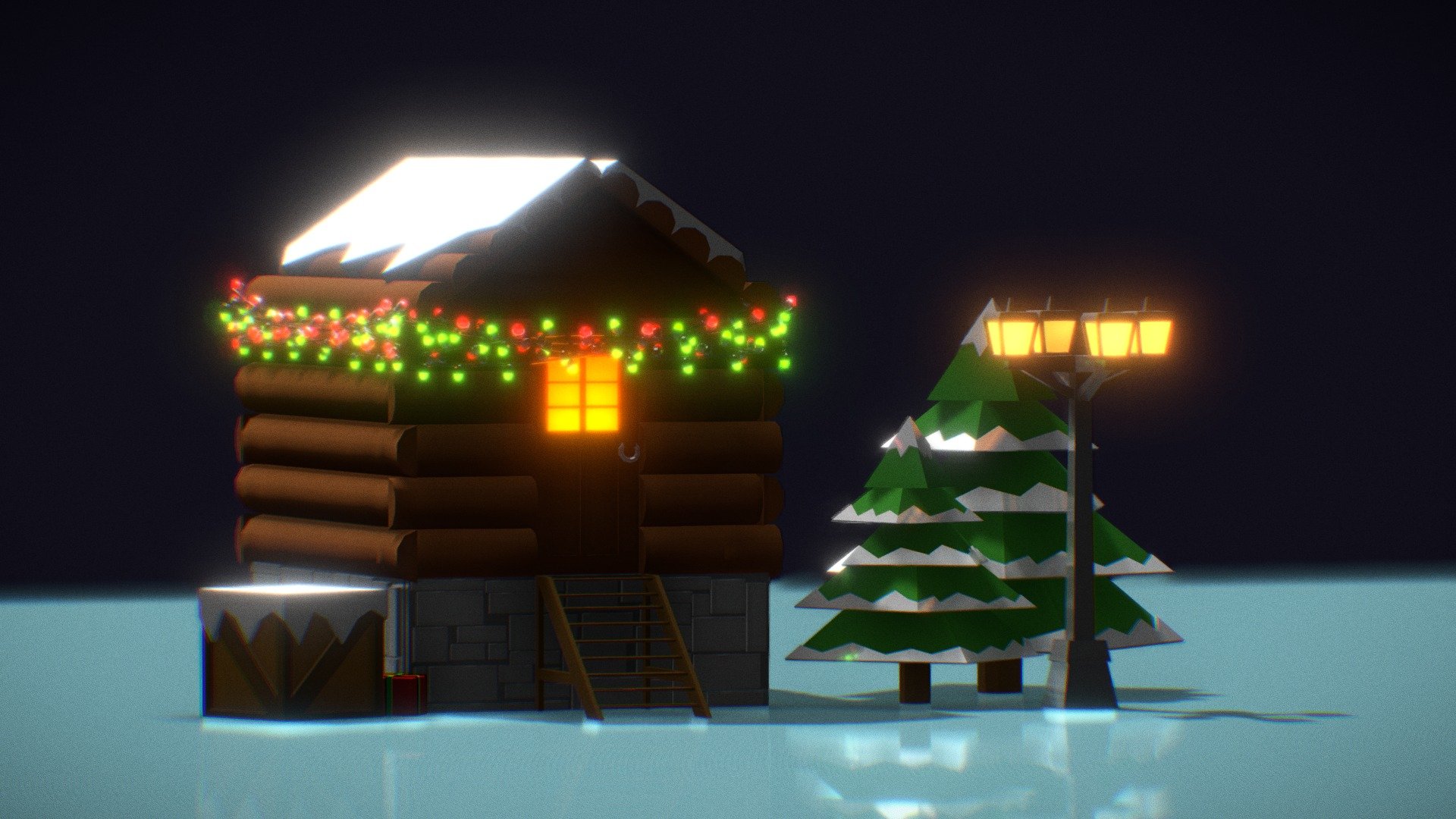 Christmas Cabin - 3D model by McManus Media (@mcmanusmedia) [08e5ae4 ...