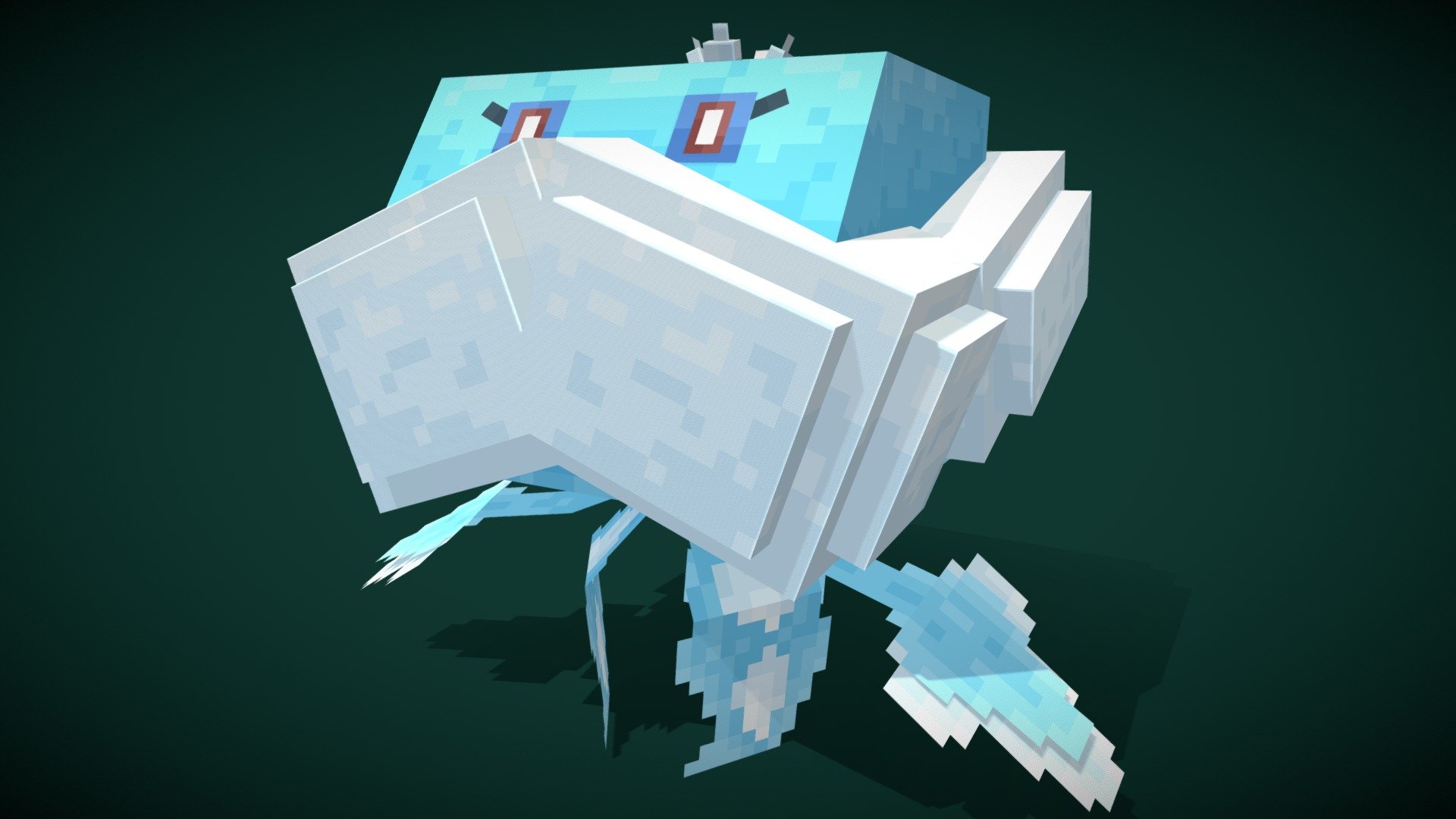 Jellicent male - Minecraft Cobblemon Style - Buy Royalty Free 3D model ...