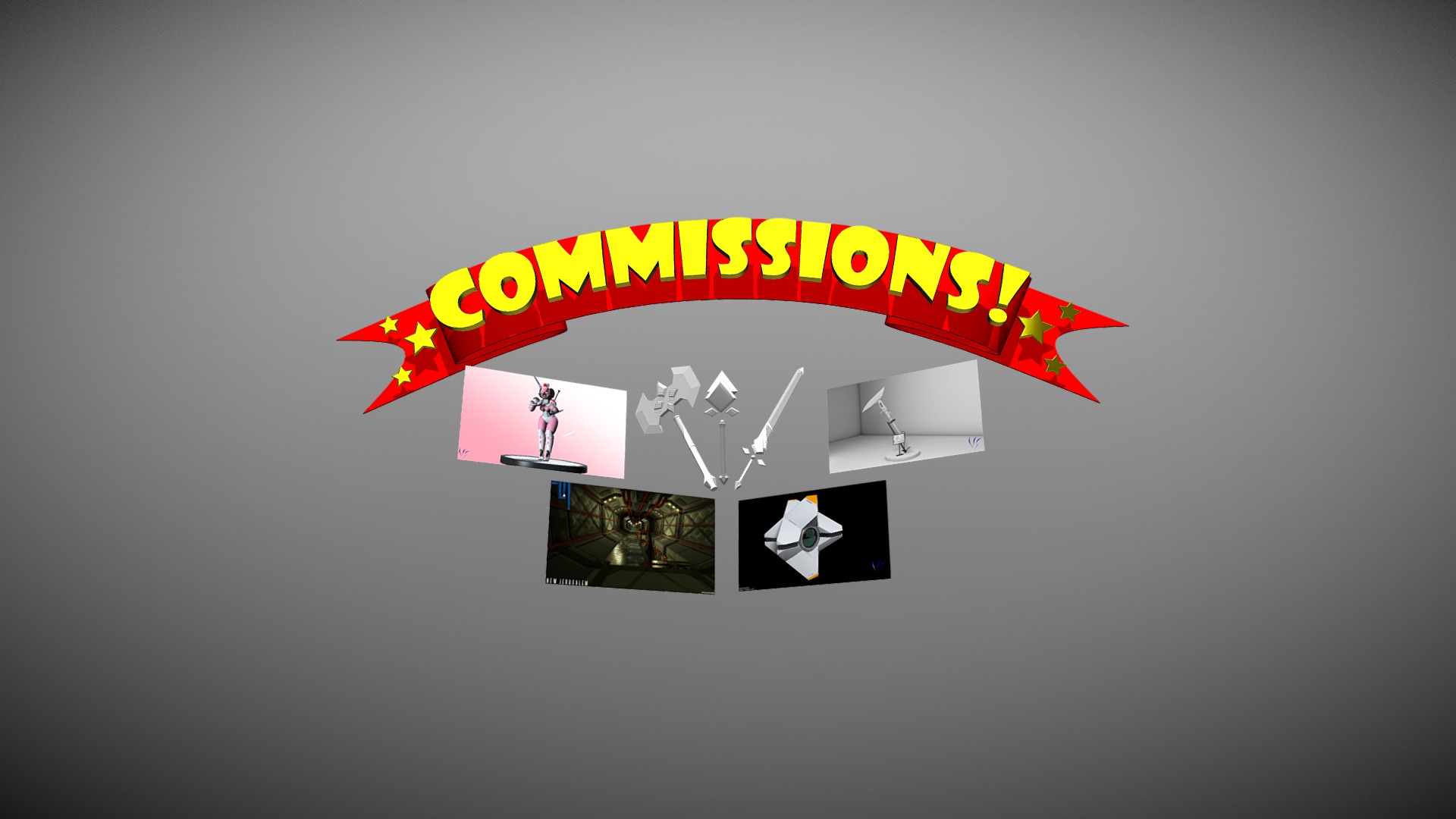 Commission Banner - 3D model by KitWeiss [08e9eca] - Sketchfab