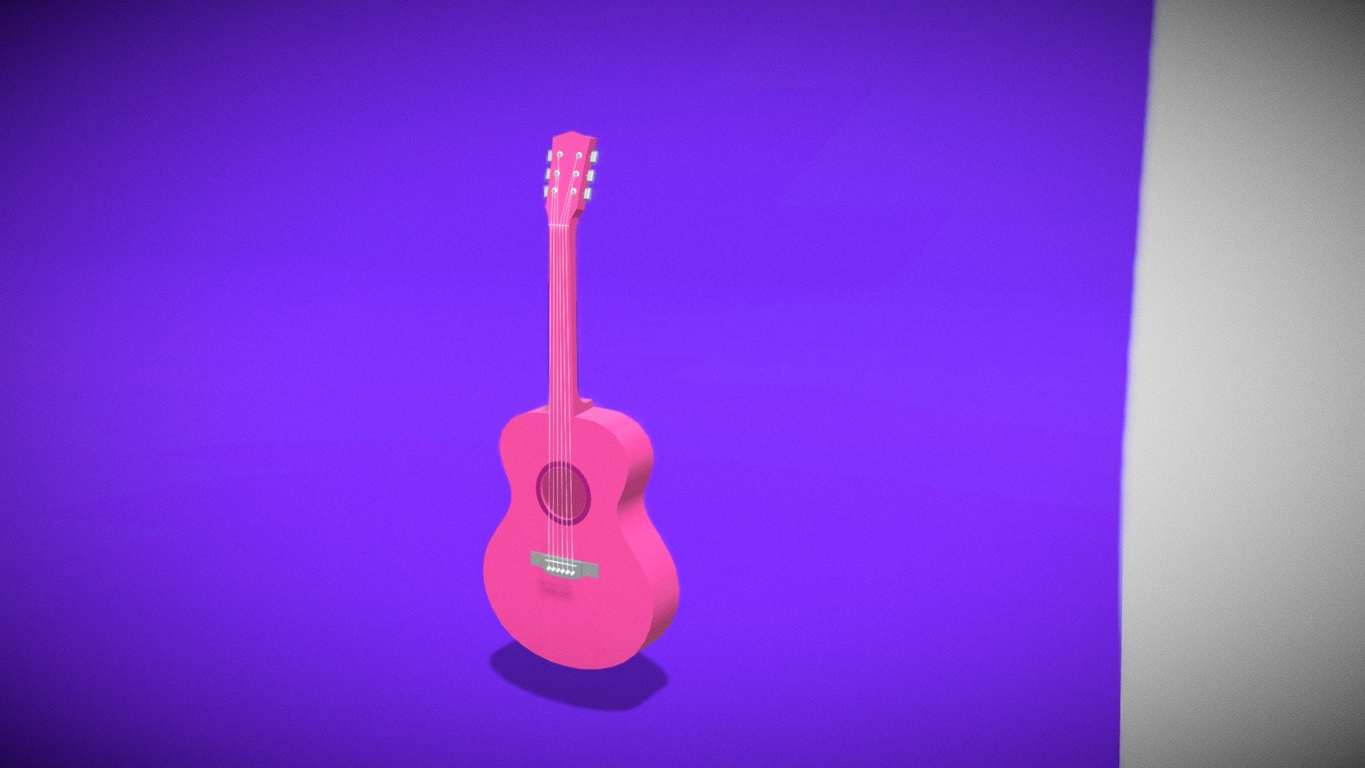 guitar_low_poly_from_blueprint - 3D model by theob___ [08f205c] - Sketchfab