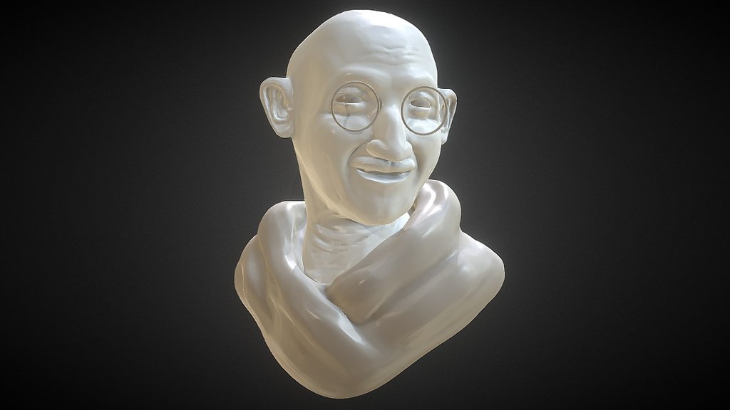 Gandhi Bust - 3D model by herongauv [08f3a9c] - Sketchfab