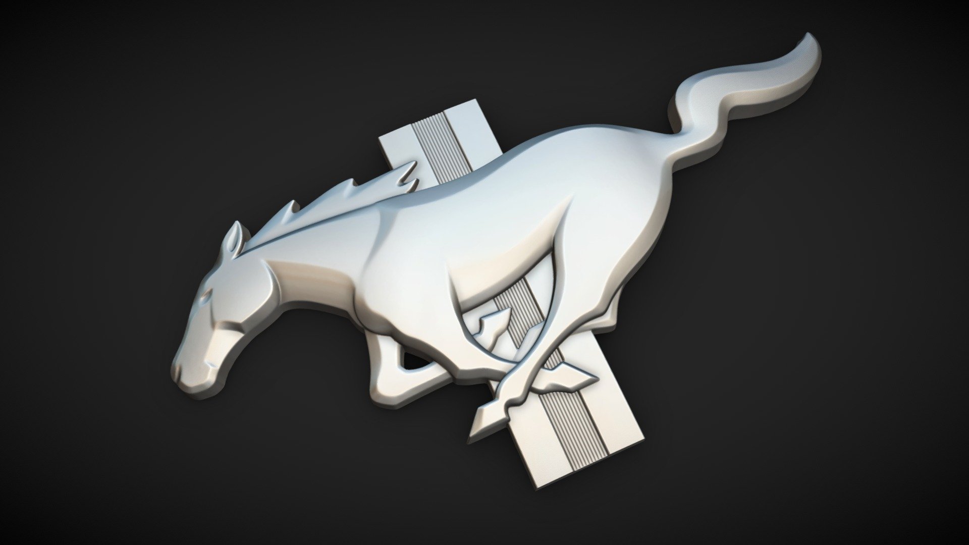 Mustang Logo - 3D model by NuttyGearStudio [08fdb37] - Sketchfab