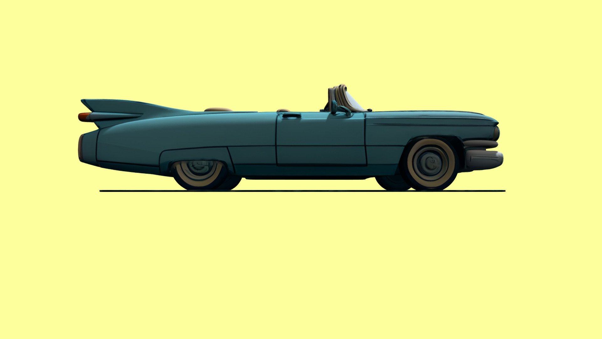 celshading Cadillac – Retro Classic Car - 3D model by ARTEL_3D [08ff7a8 ...