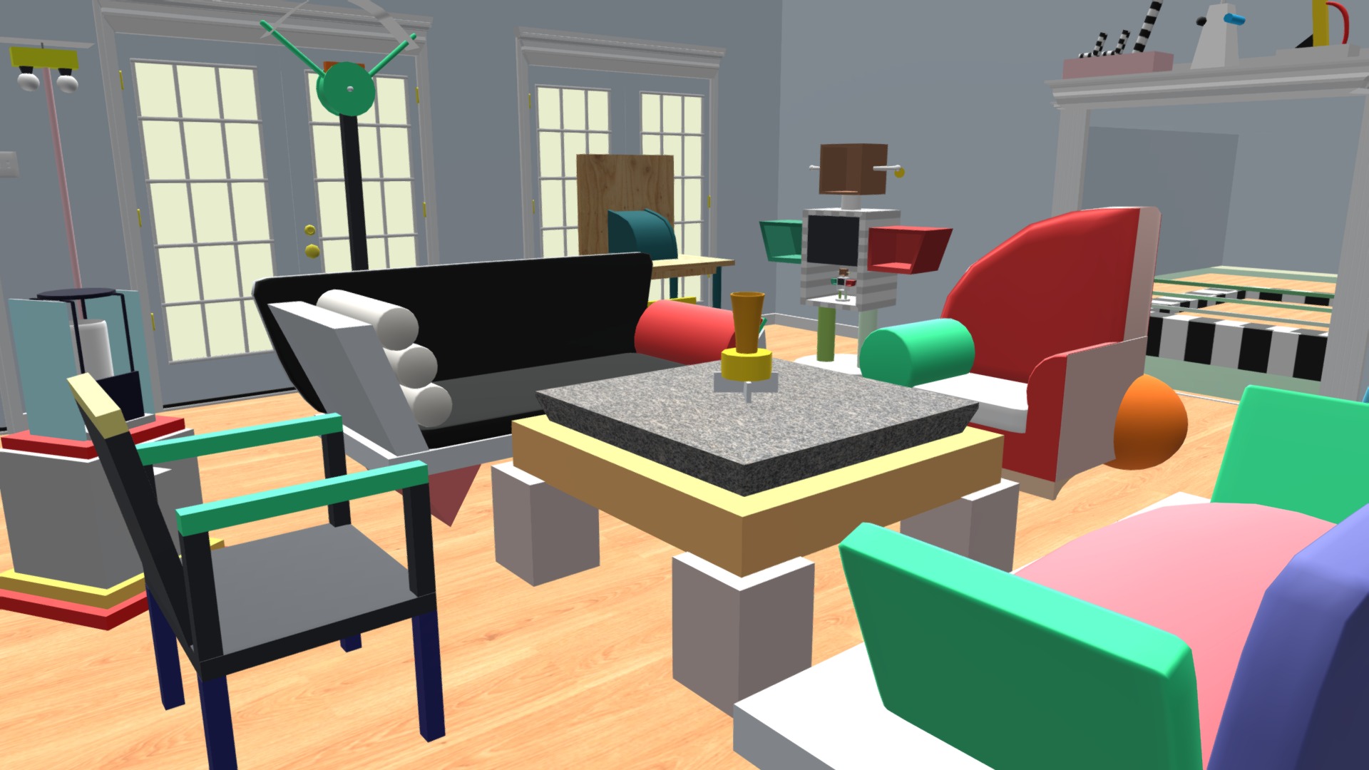 Postmodern Room - 3D model by glittermocha [09017d7] - Sketchfab