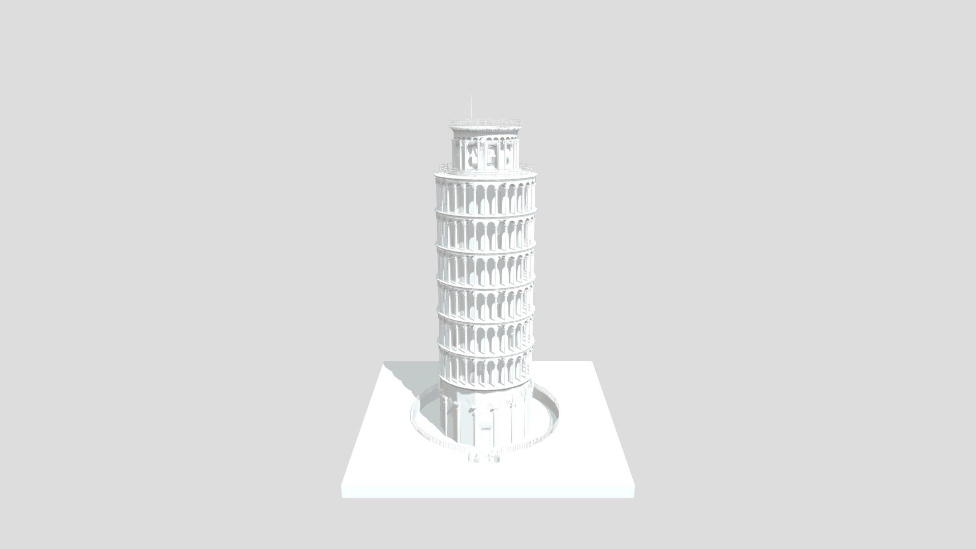 Pisa Leaning Tower - 3D model by ava.sula [09023b5] - Sketchfab