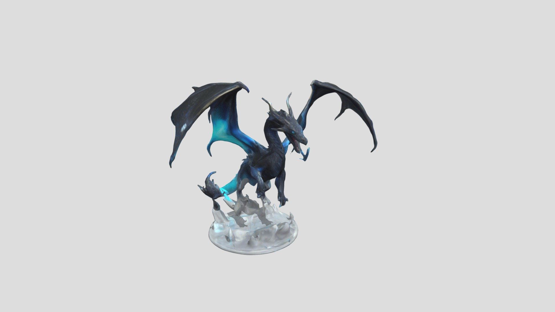 Azure Flame Dragon - 3D model by LongMyNgoc [0906996] - Sketchfab