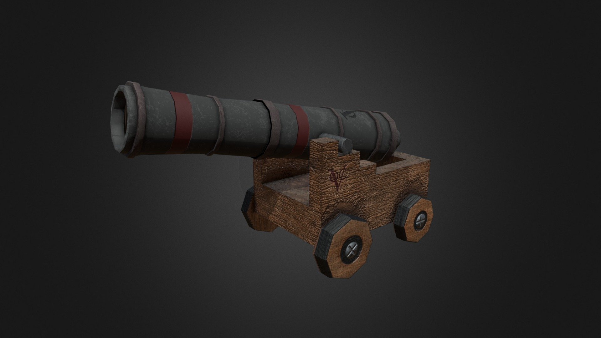17th century cannon - 3D model by YamiSake [0908029] - Sketchfab