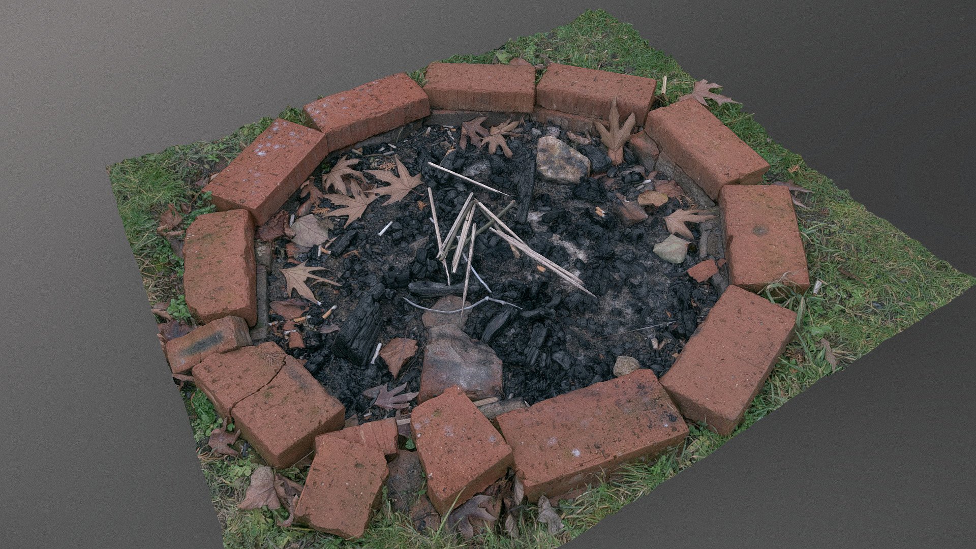 Round red brick campfire - Download Free 3D model by matousekfoto ...