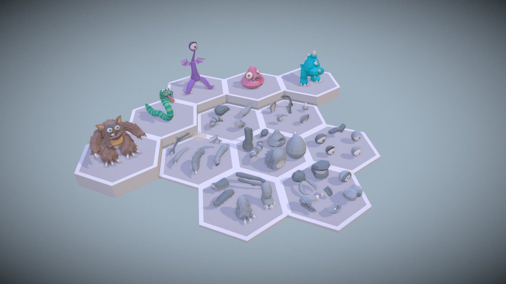Monster Kit 1.0 - Download Free 3D model by dpid [091a0e3] - Sketchfab