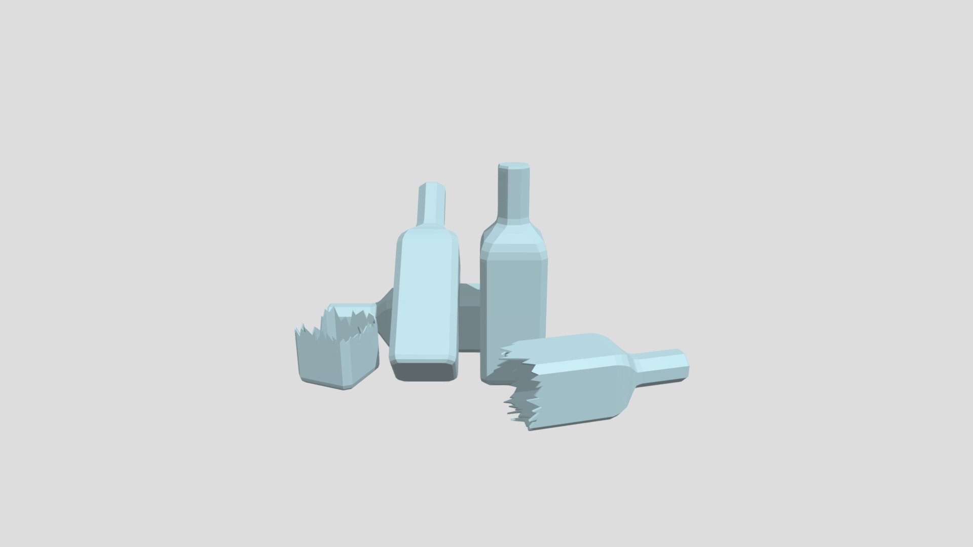 Grupo de botellas Low_Semana9 - Download Free 3D model by EmpDevTeam ...