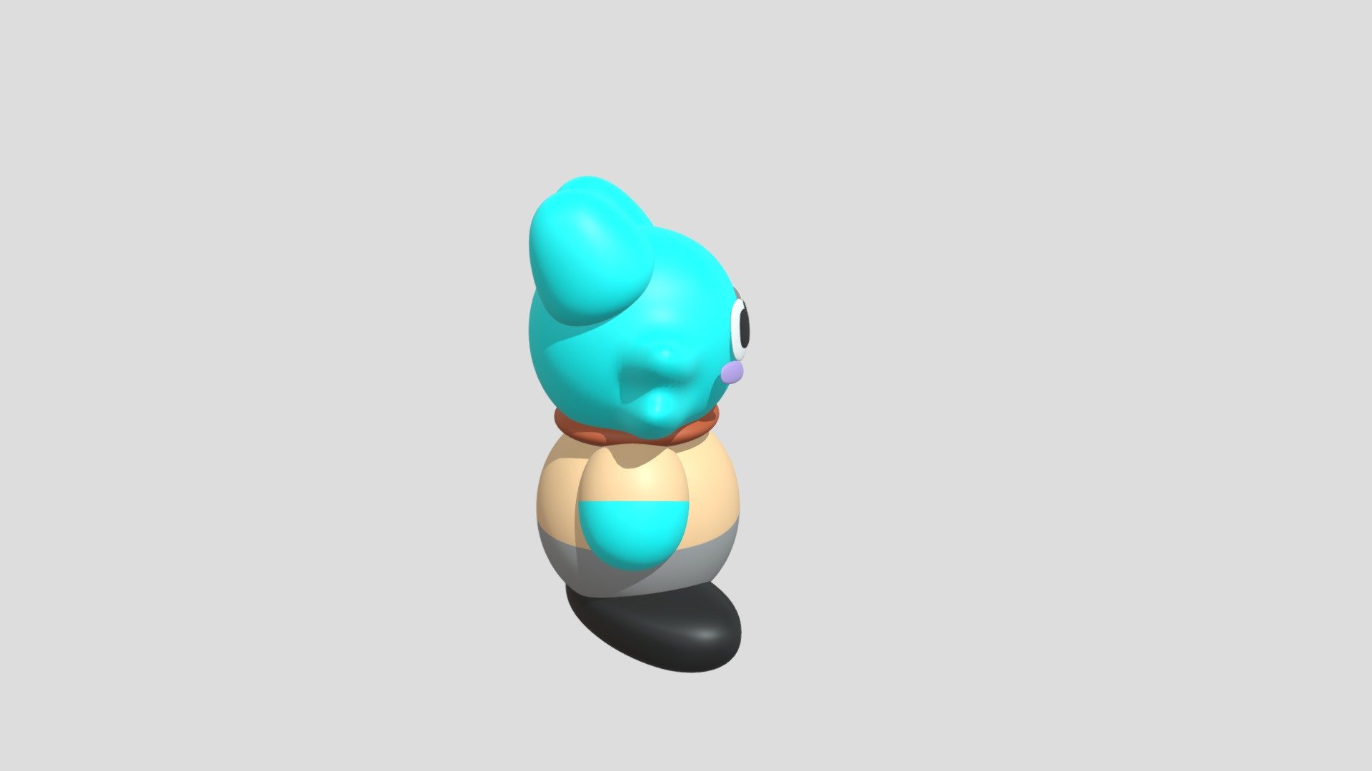 Gumball (TAWOG) (Kirby Style) (3D Fan Art) - Download Free 3D model by ...