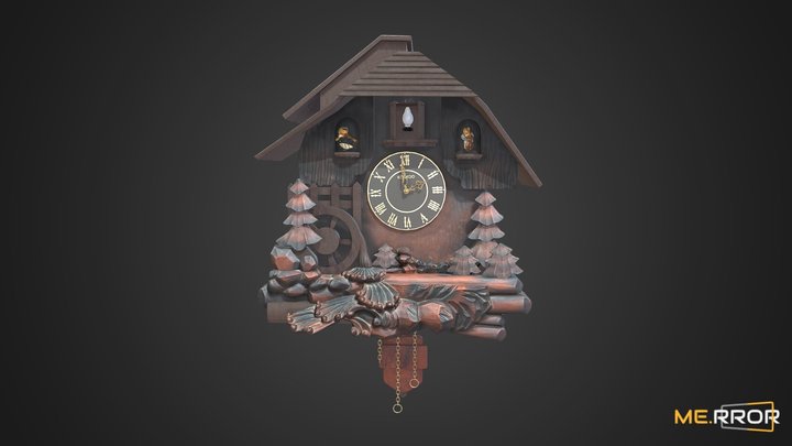 Wooden-clock 3D models - Sketchfab
