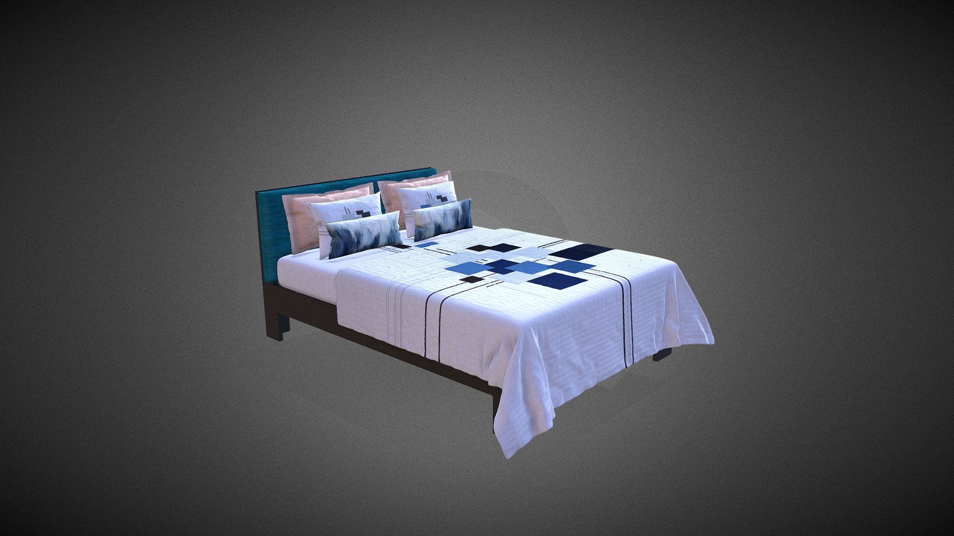 Modern Bed - 3D model by wtsverse [0931b93] - Sketchfab