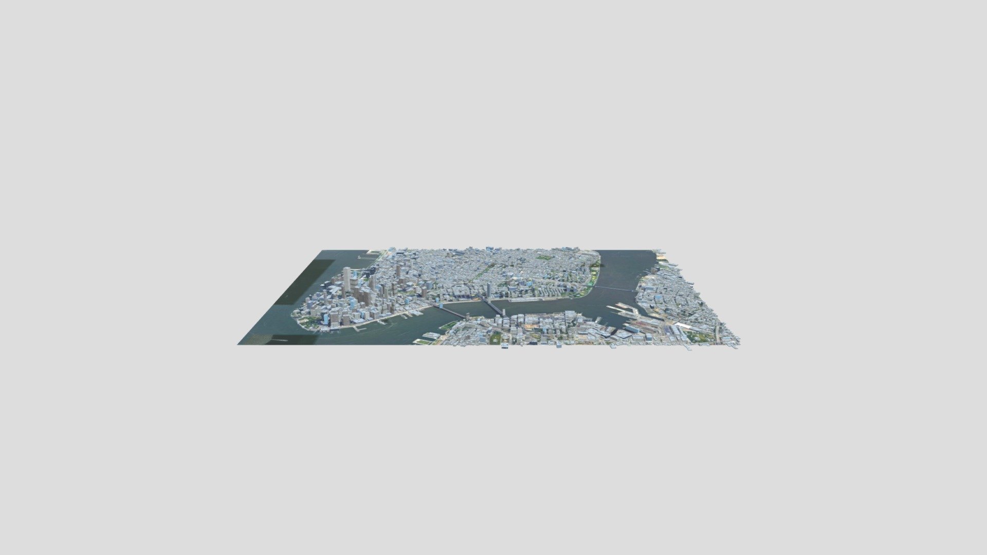 Manhattan City based on google map data - 3D model by Aditya ...