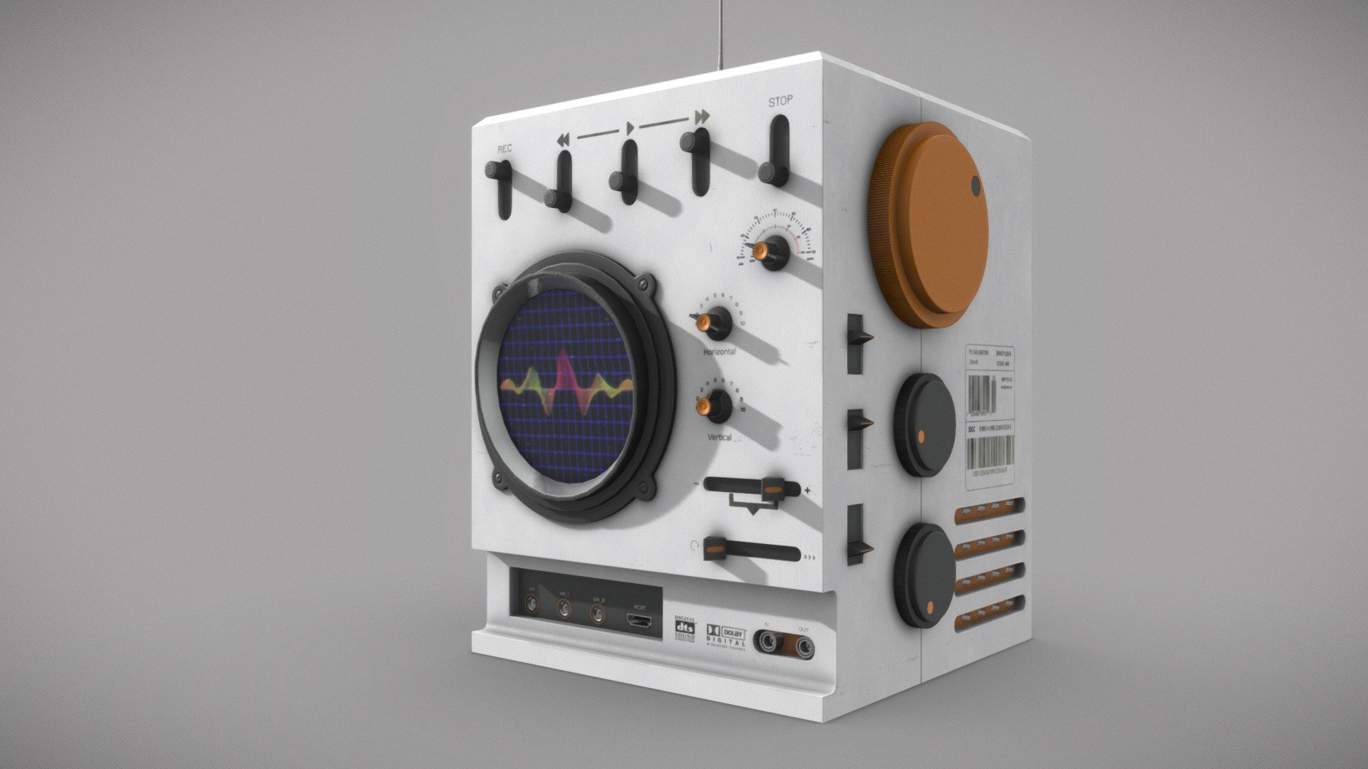 Retro-futuristic radio - Download Free 3D model by Digital 3D Vision (@Digital3DVision) [09334af ...