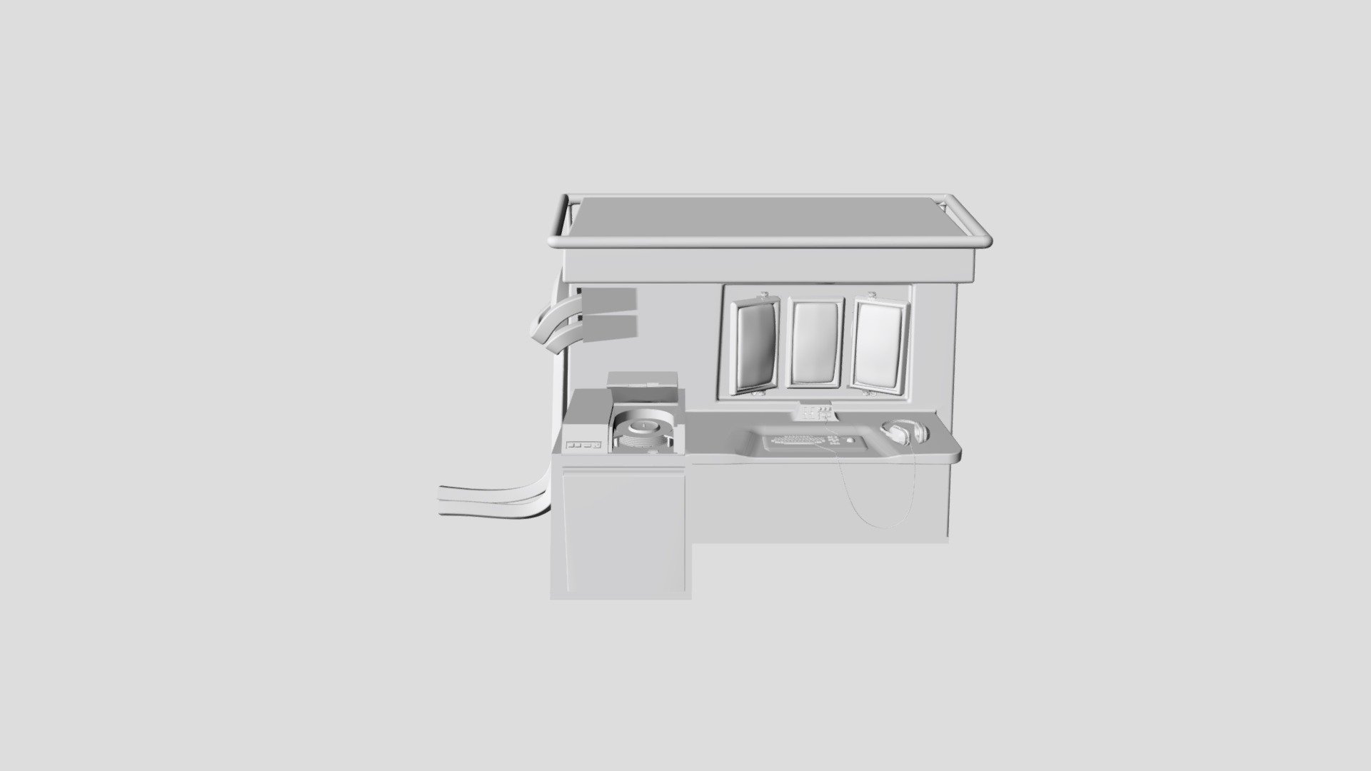 70's Retro Computer Desk - Download Free 3D model by DeanVenet [0933a55 ...