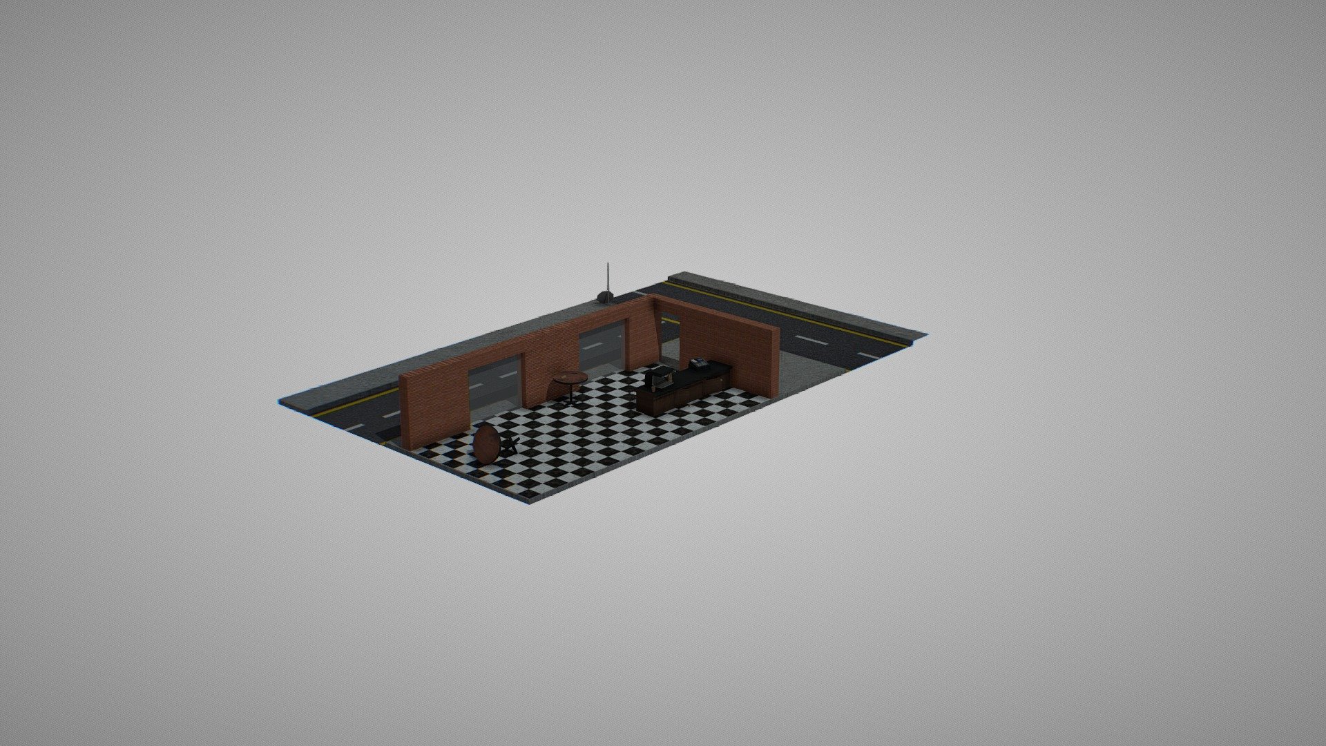 Dystopian coffee shop - Final - 3D model by Jumsay [0933cd7] - Sketchfab