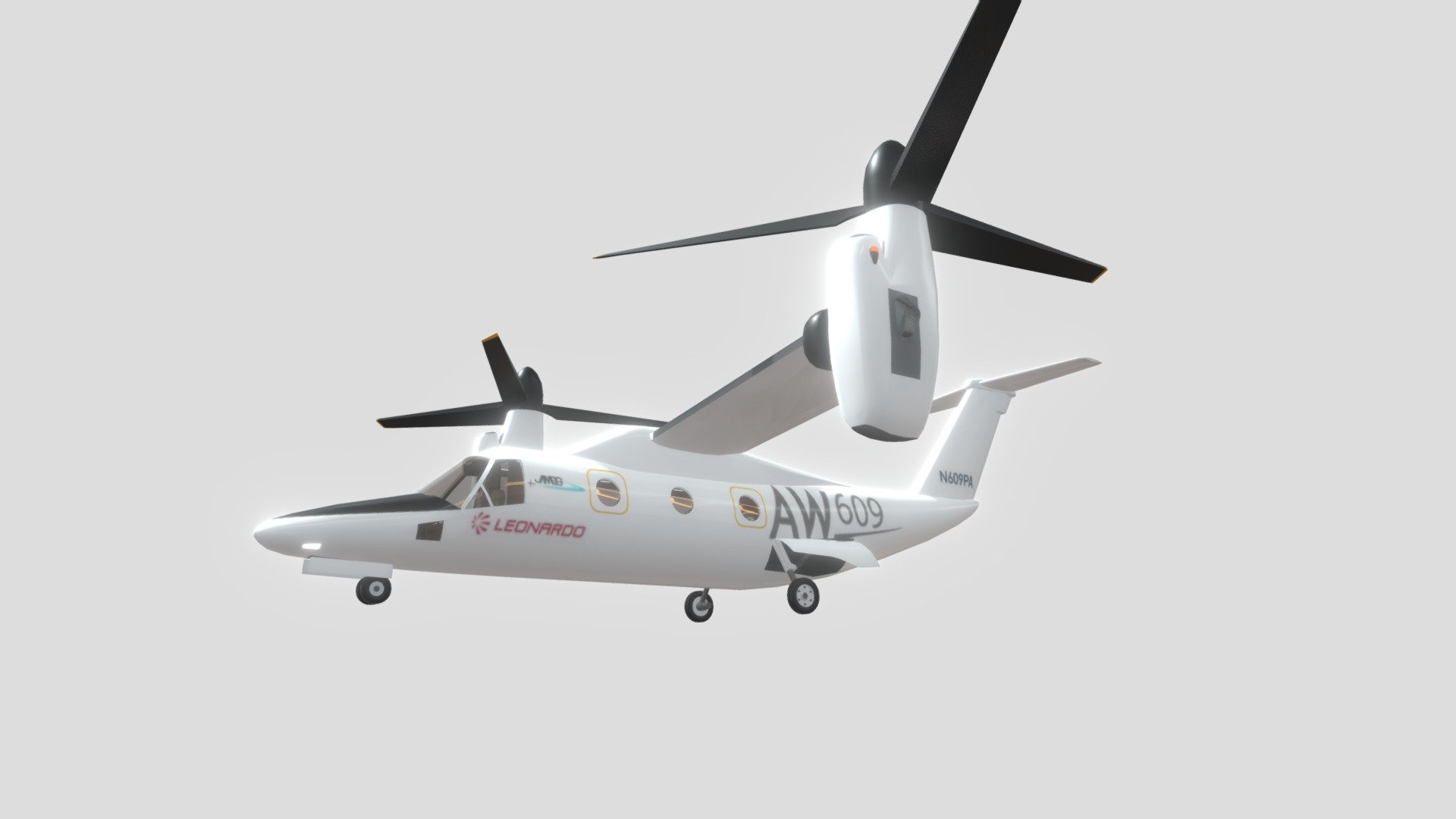 Leonardo AW609 Tiltrotor - Download Free 3D model by AF267 (@jsong.js ...