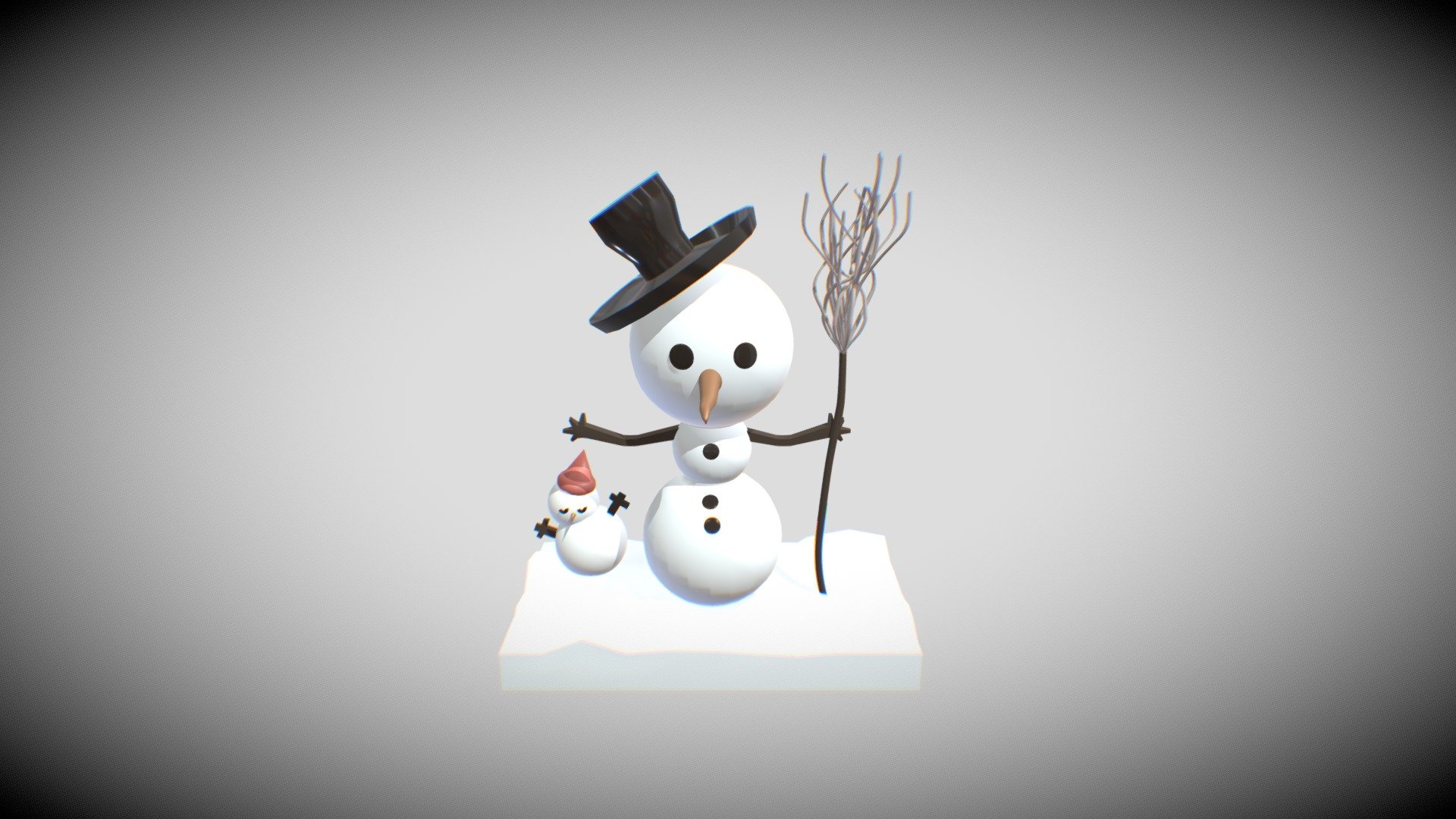 Snowman - 3D model by 020714 [093d024] - Sketchfab
