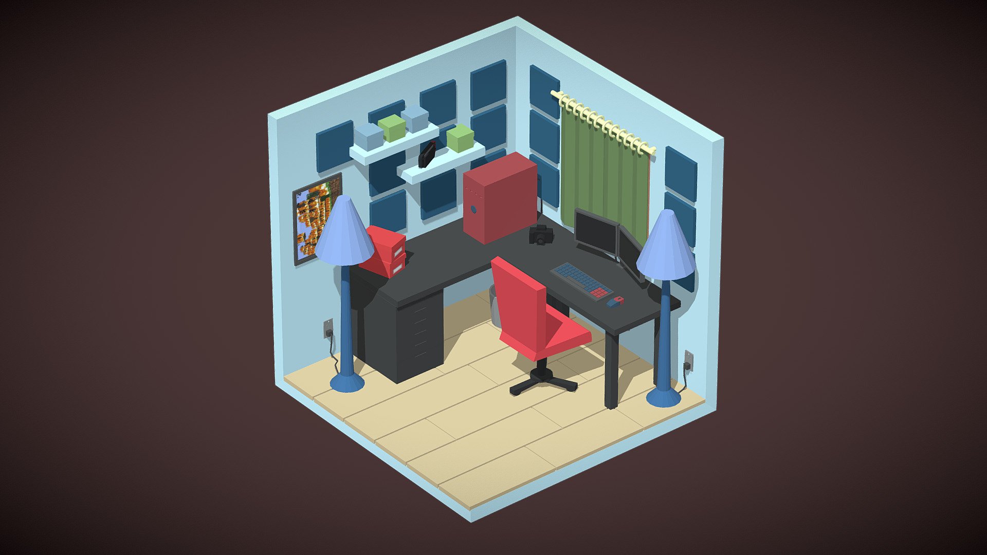 Creators Studio (Low Poly Challenge) - Download Free 3D model by Jen S ...