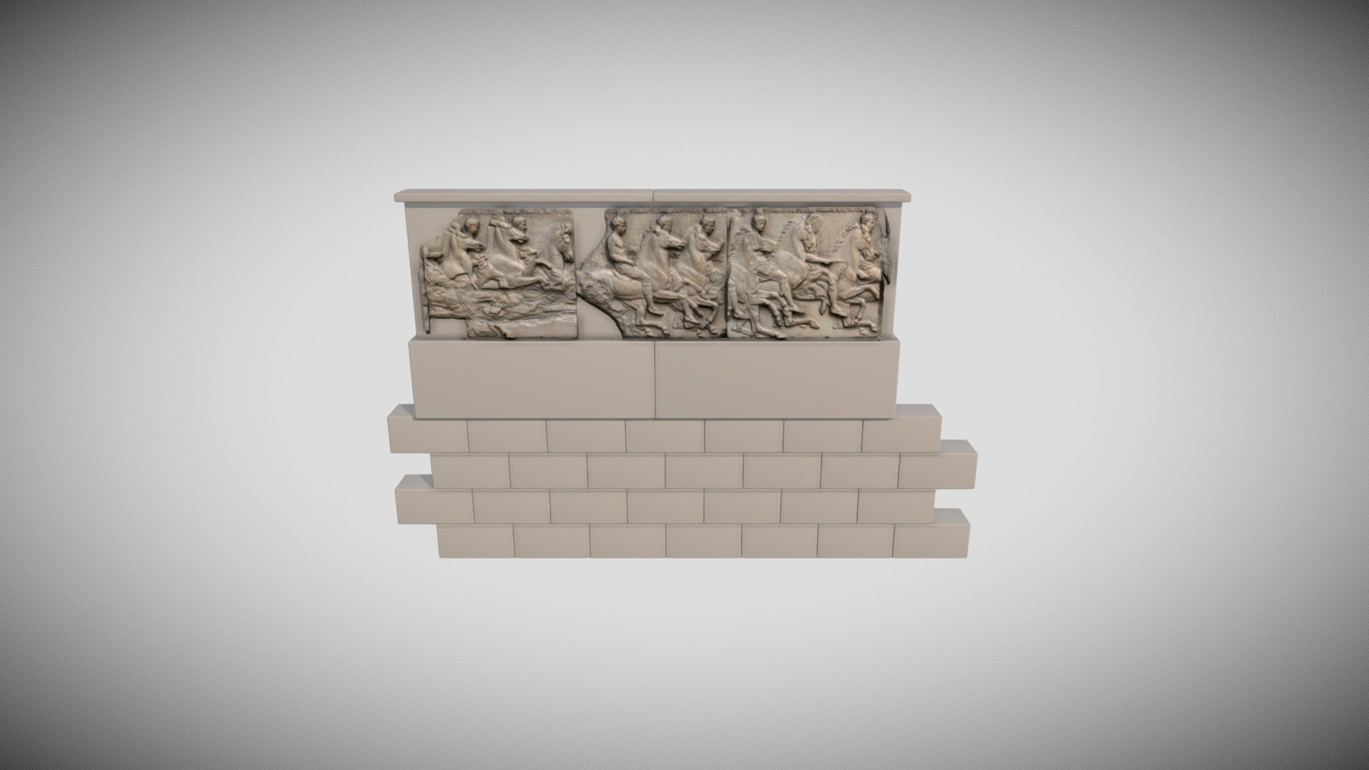 The Parthenon in 3D | South Frieze | Block 7 - 3D model by iPedia ...