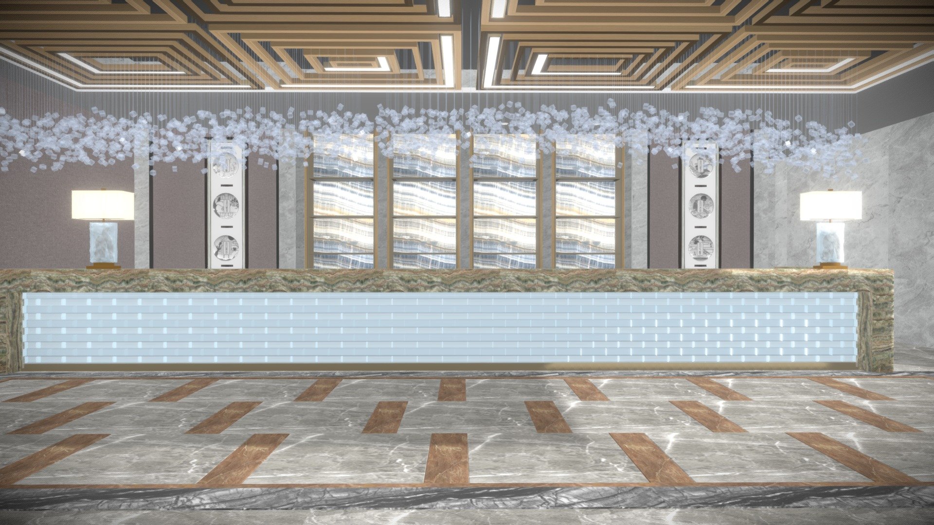 Reception | Hotel - Buy Royalty Free 3D model by Arbin4444 ...