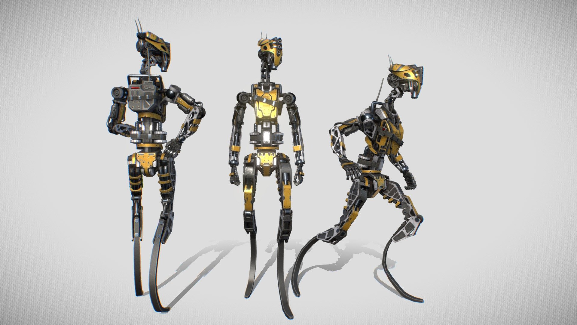 Sci-fi scout robot character - 3D model by Zenkatar [094247a] - Sketchfab