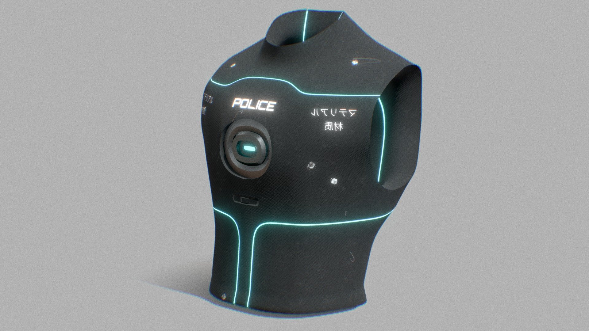 SciFi Kevlar Police Vest - 3D model by Solarstar [09441ba] - Sketchfab