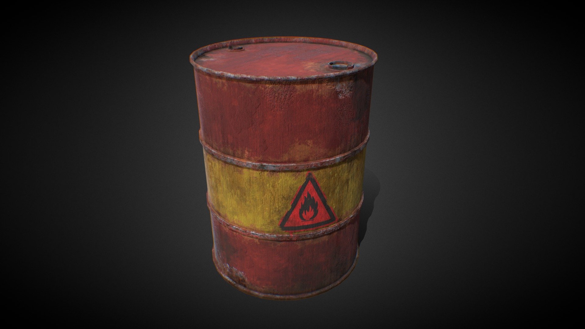 Damaged Flammable Barrel - 3D model by CGeus [09477eb] - Sketchfab