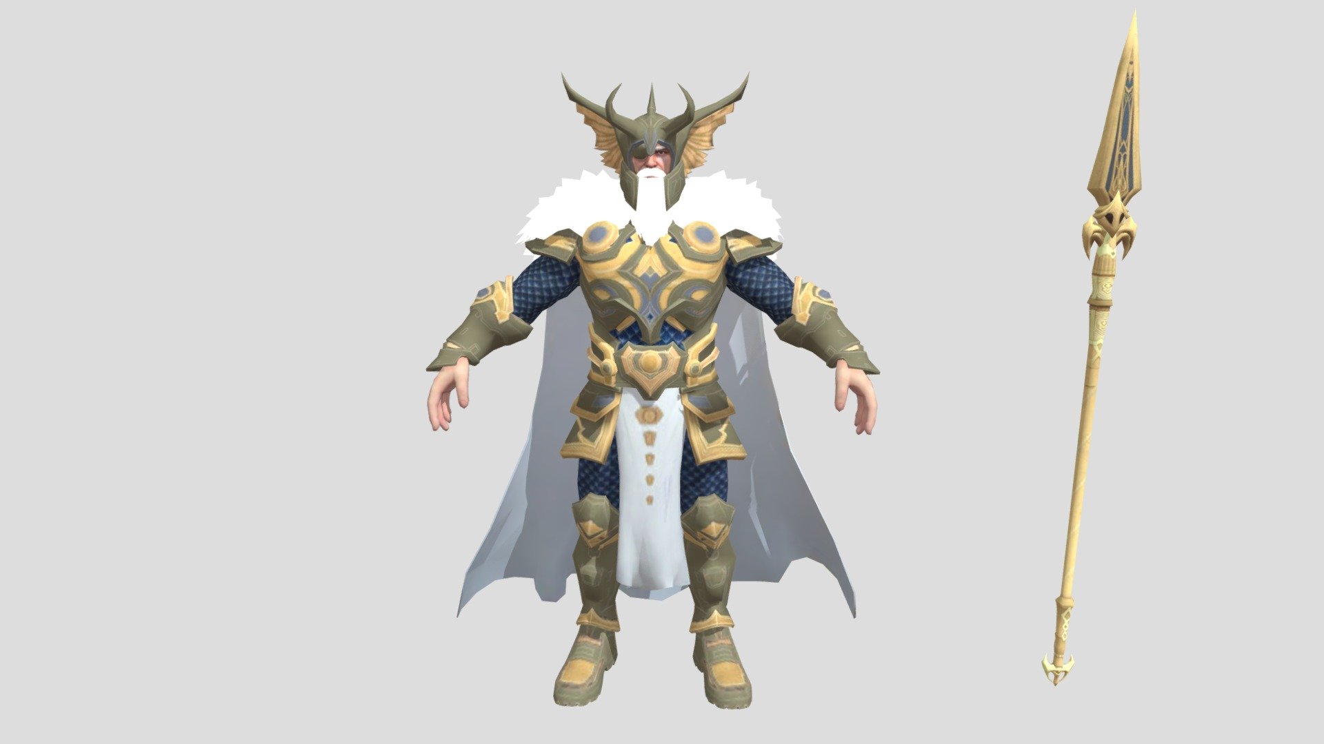 Odin(Textured)(Rigged) - Download Free 3D model by 3D MODELS (@3dworldz ...