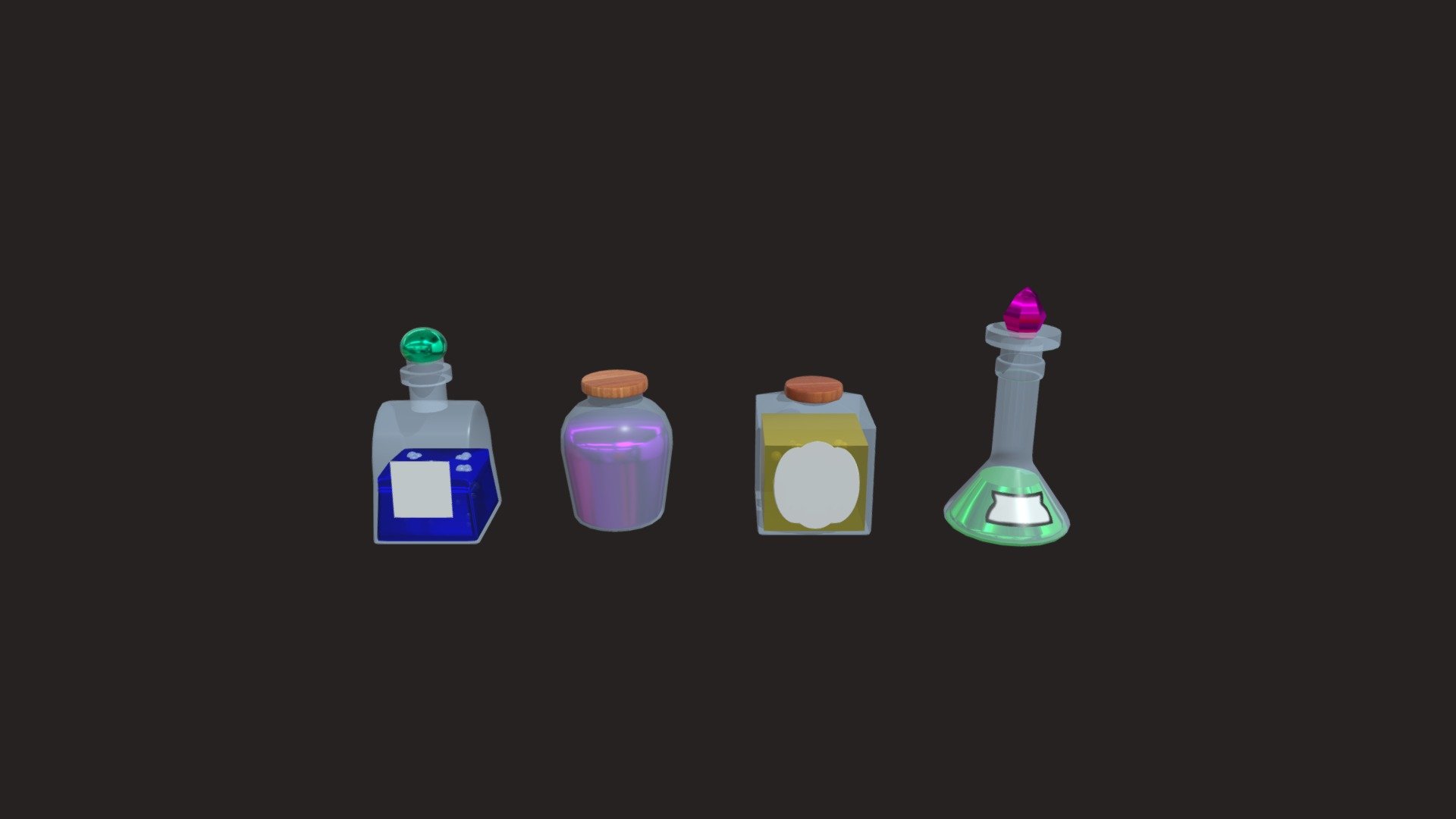 TSDV24 _Parcial1_Monastra_Mateo "Magic Potions" - 3D model by VikoMona ...