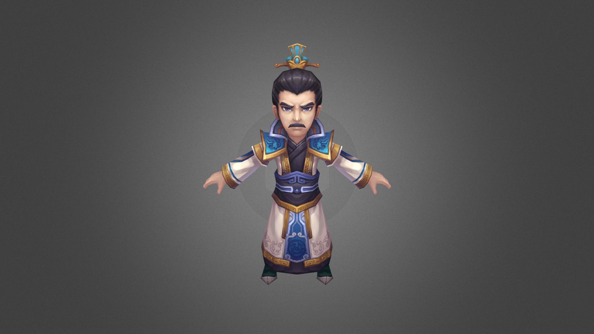 Chibi King 3D Model - 3D model by CG-Moon [094fec8] - Sketchfab