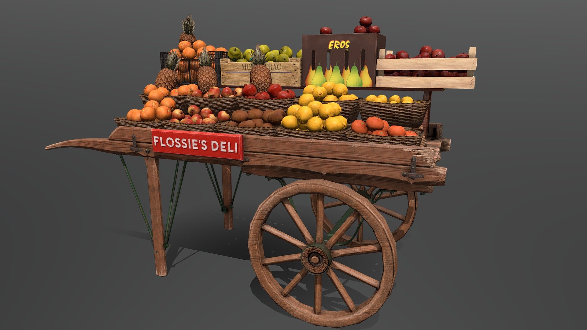 Fruit Cart - 3D model by FlorenceCrawshaw [0950314] - Sketchfab