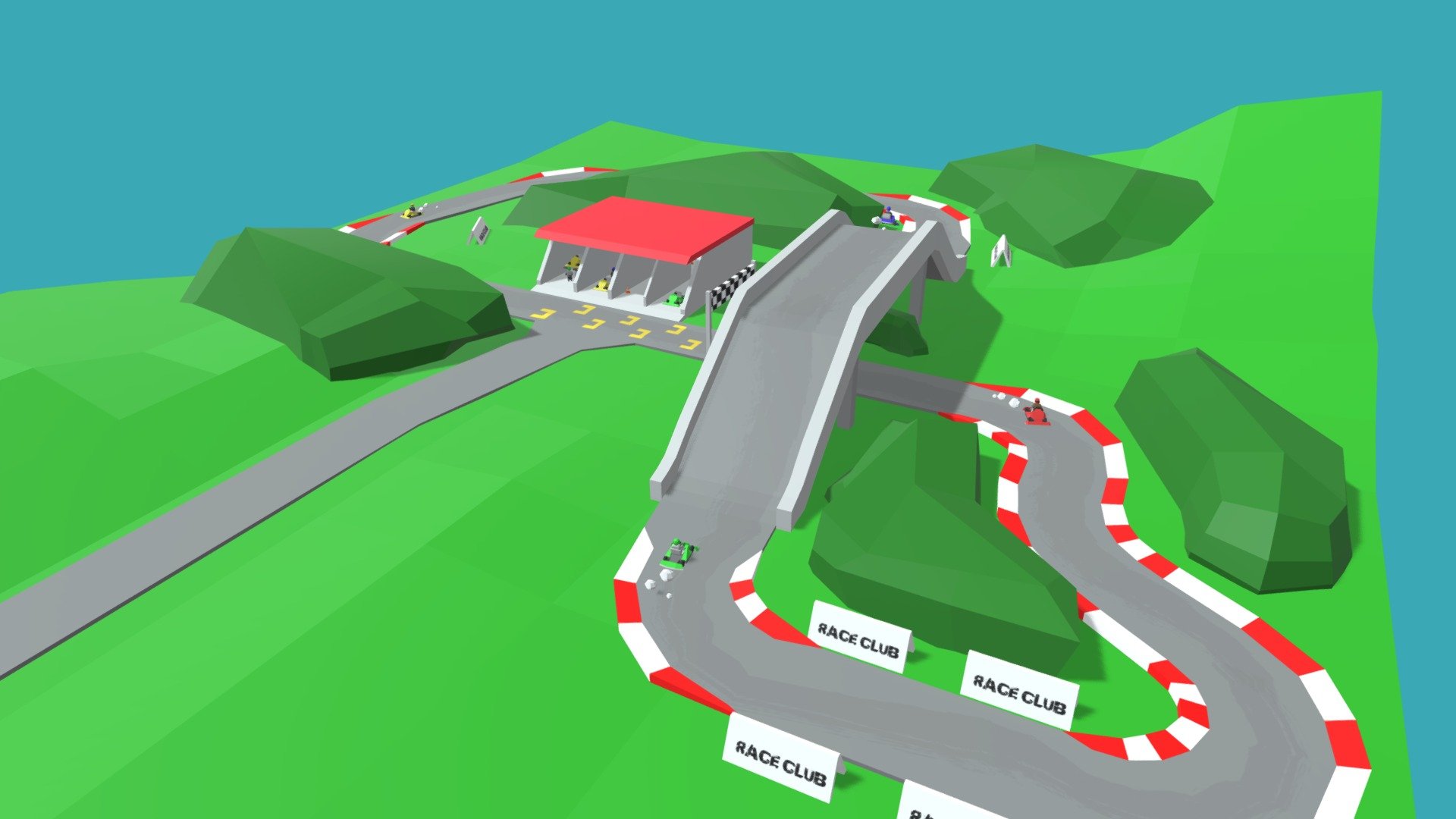 RaceTrack LowPoly - 3D model by MikaG [0951434] - Sketchfab