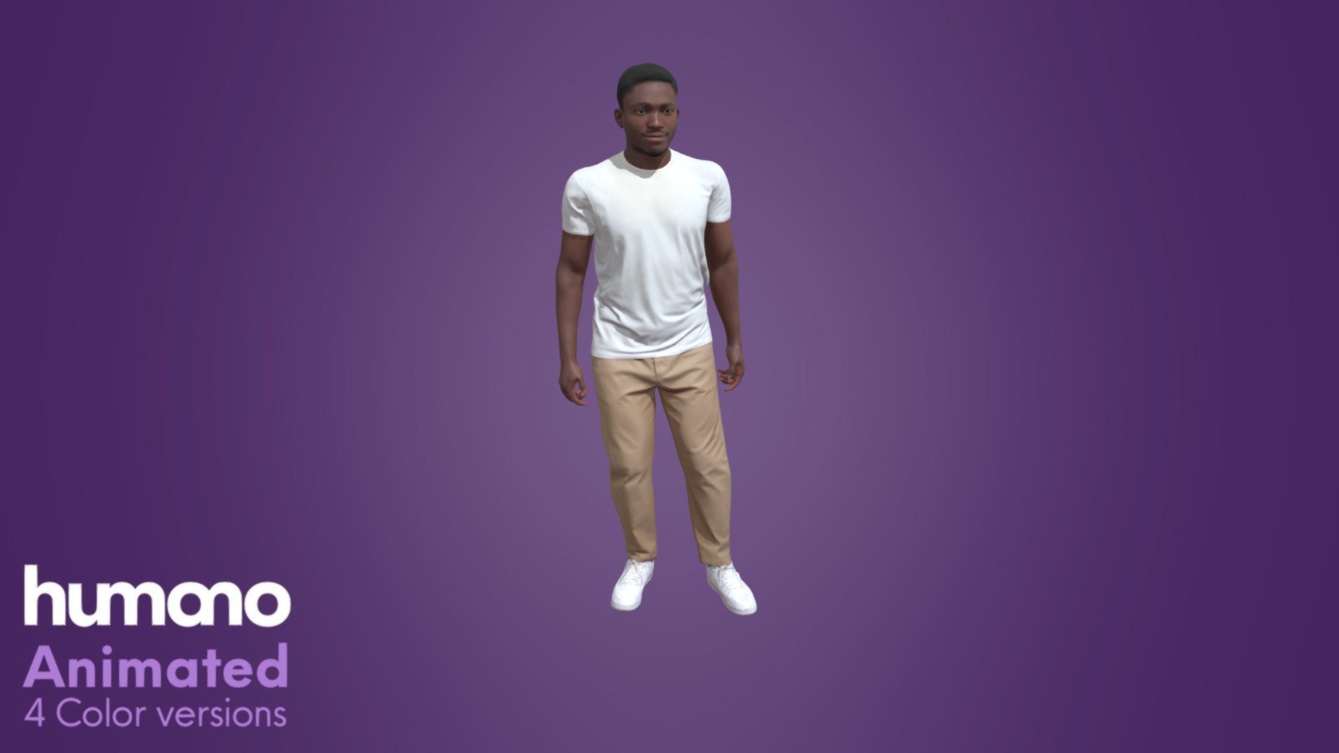 Animated Black Man Standing listening 6474-SL3 - Buy Royalty Free 3D ...